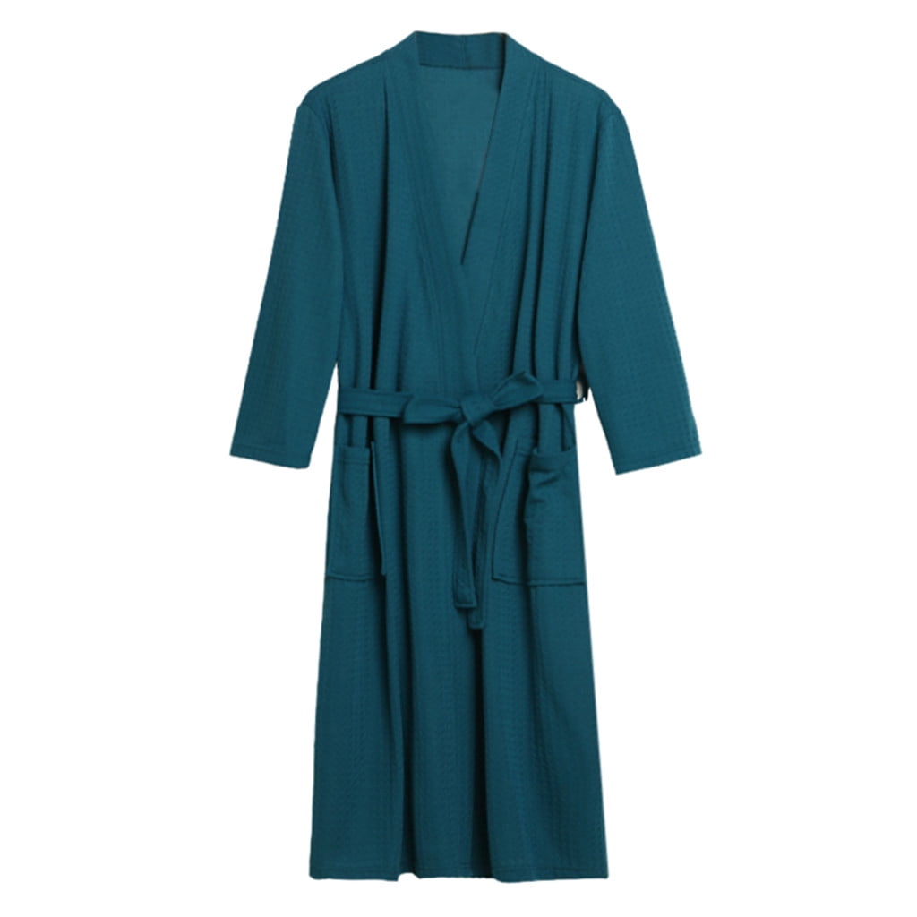 Baberdicy Robes for Women Unisex Breathable Solid Color Bathrobe ...