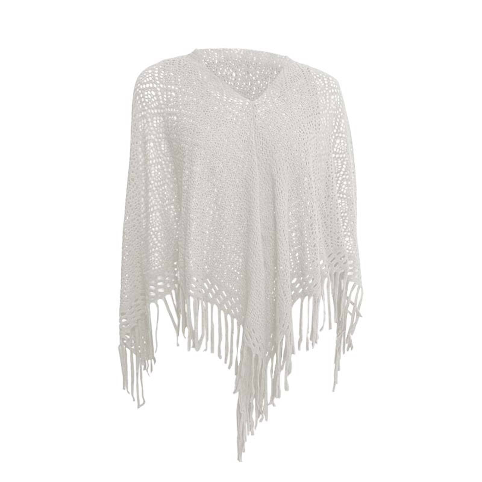 Baberdicy Shawls and Wraps Women's Four Seasons Casual Shawl Knitted ...