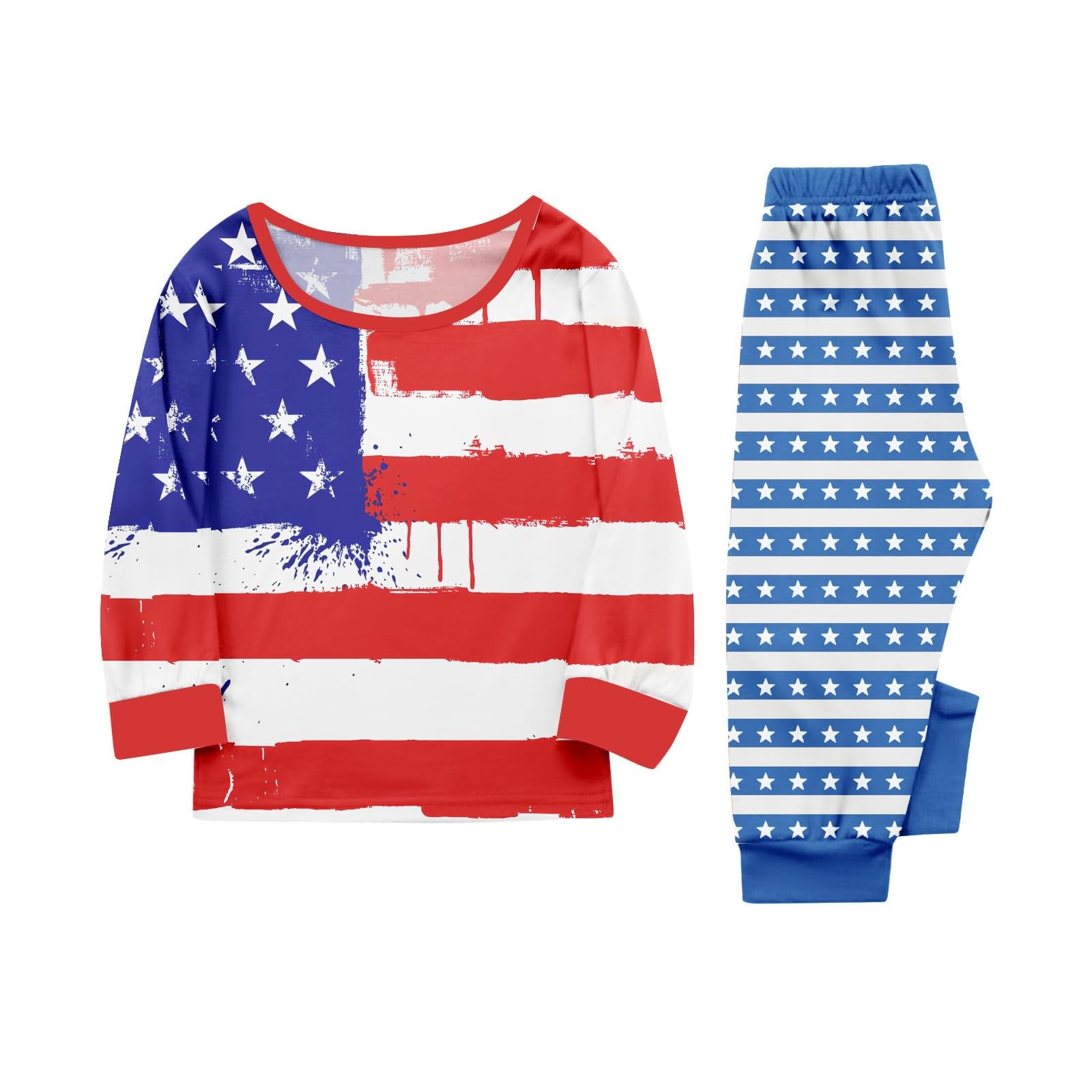 Baberdicy Sky Blue 4Th of July Outfits Family Matching Pajamas 2 Piece ...
