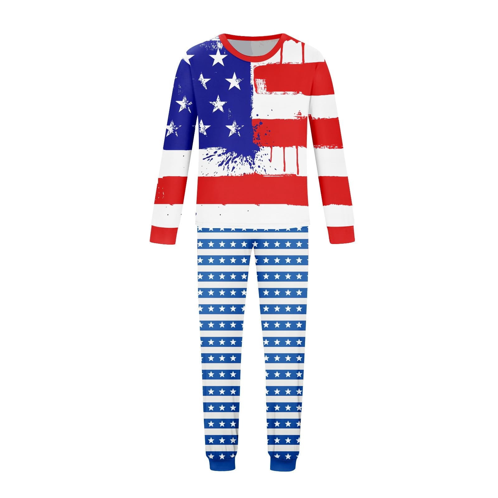 Baberdicy Sky Blue 4Th of July Outfits Family Matching Pajamas 2 Piece ...