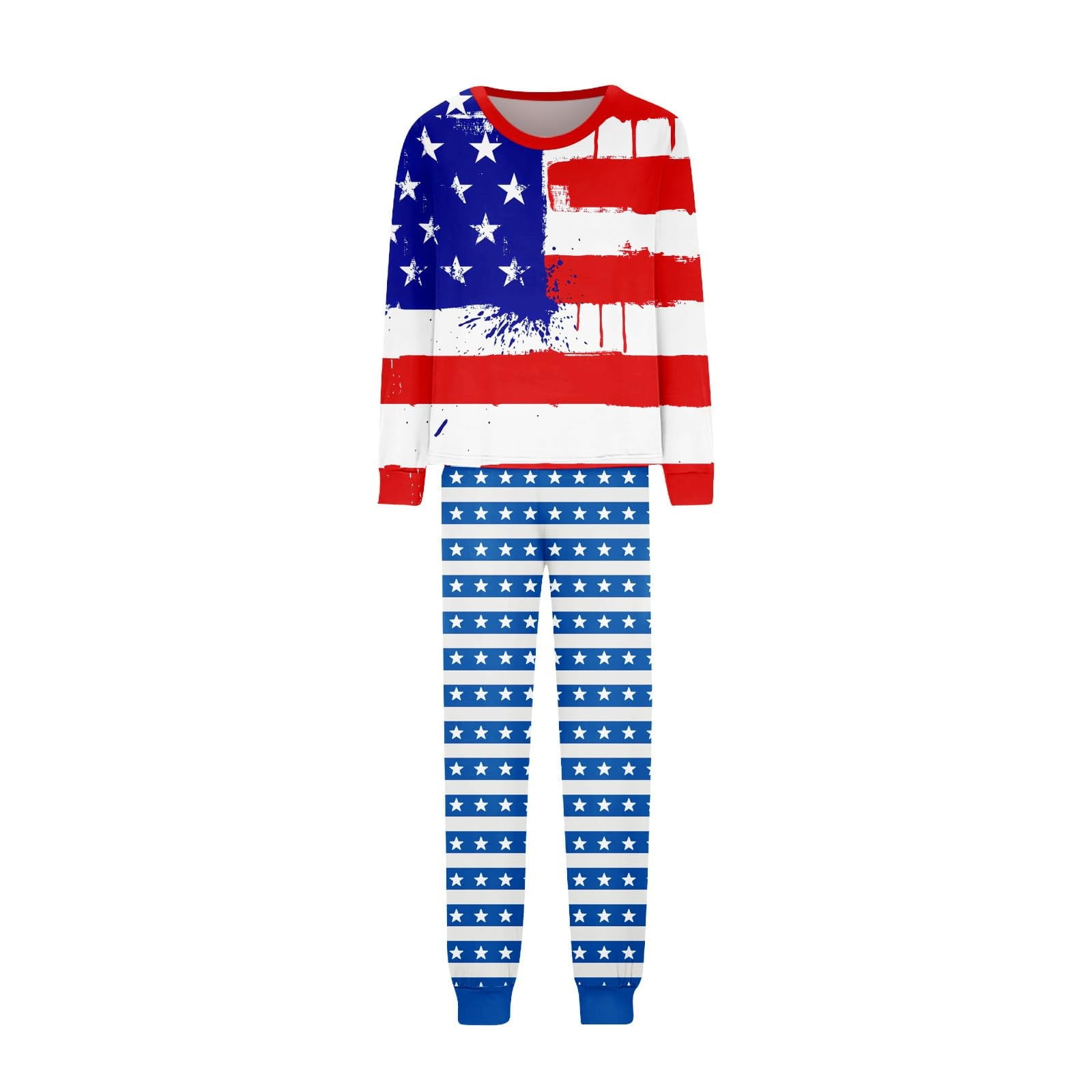 Baberdicy Sky Blue 4Th of July Outfits Family Matching Pajamas 2 Piece ...