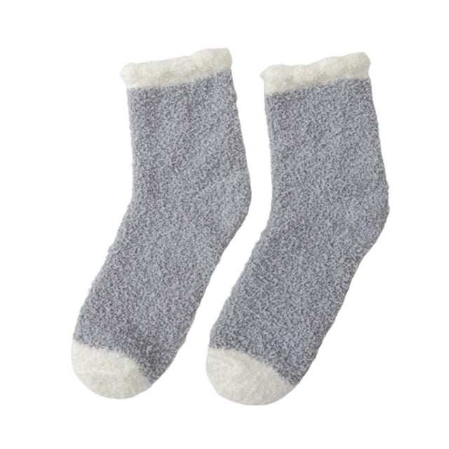Baberdicy Socks Fuzzy Socks for Women with Grips Plush Fuzzy Socks Sleep Cozy Socks Sleep Socks ...