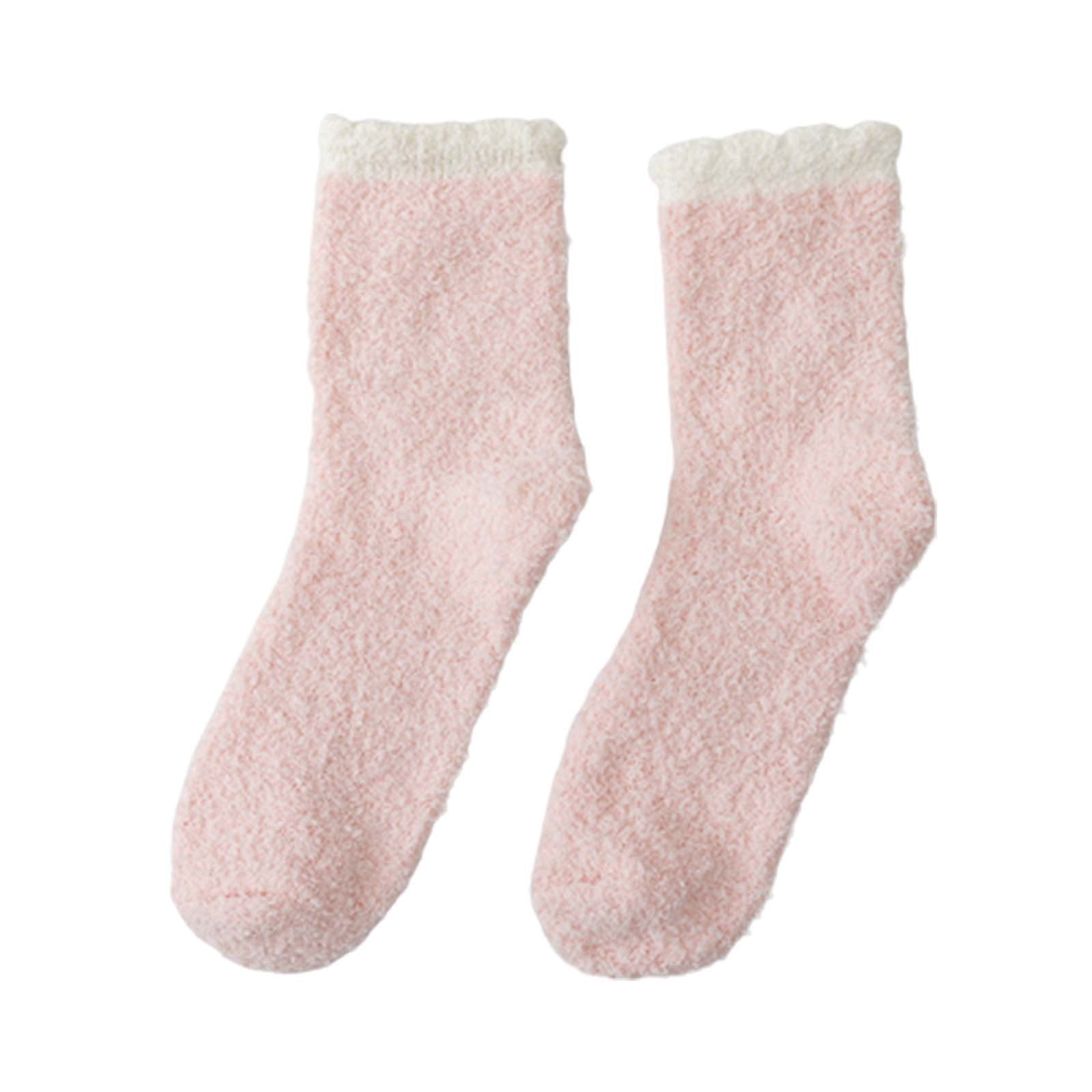 Baberdicy Socks Fuzzy Socks for Women with Grips Plush Fuzzy Socks Sleep Cozy Socks Sleep Socks ...
