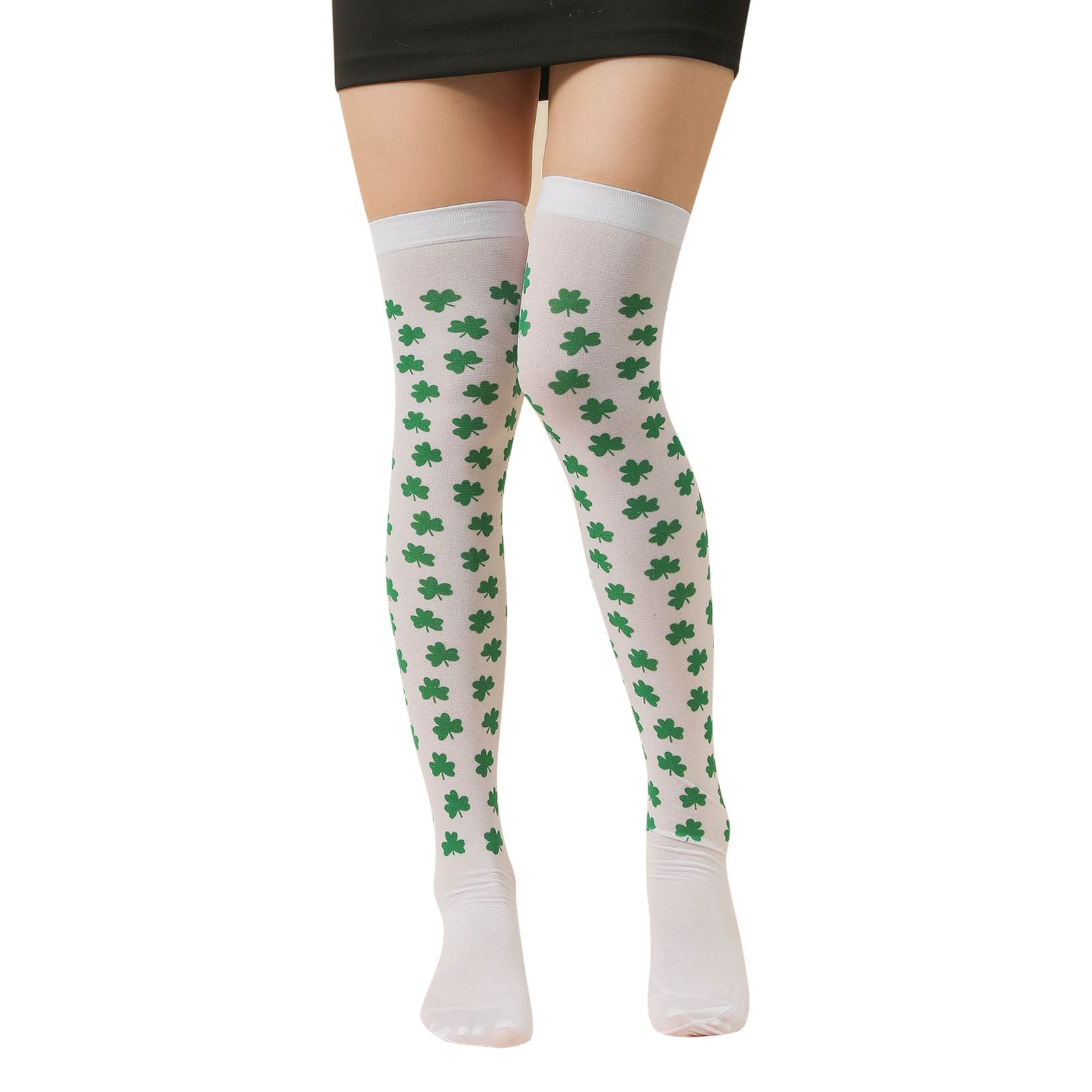 Baberdicy Socks St. Patrick'S Day Shamrock Clover Knee Socks Irish ...