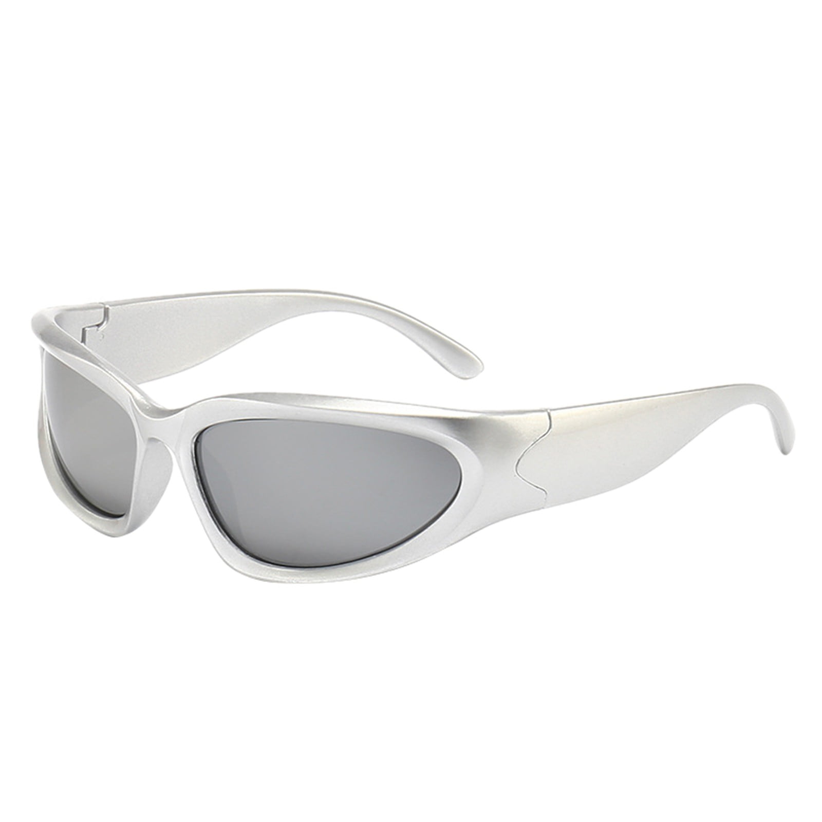 Baberdicy Unisex Wraparound Sunglasses - Vintage Mirrored Lens ...