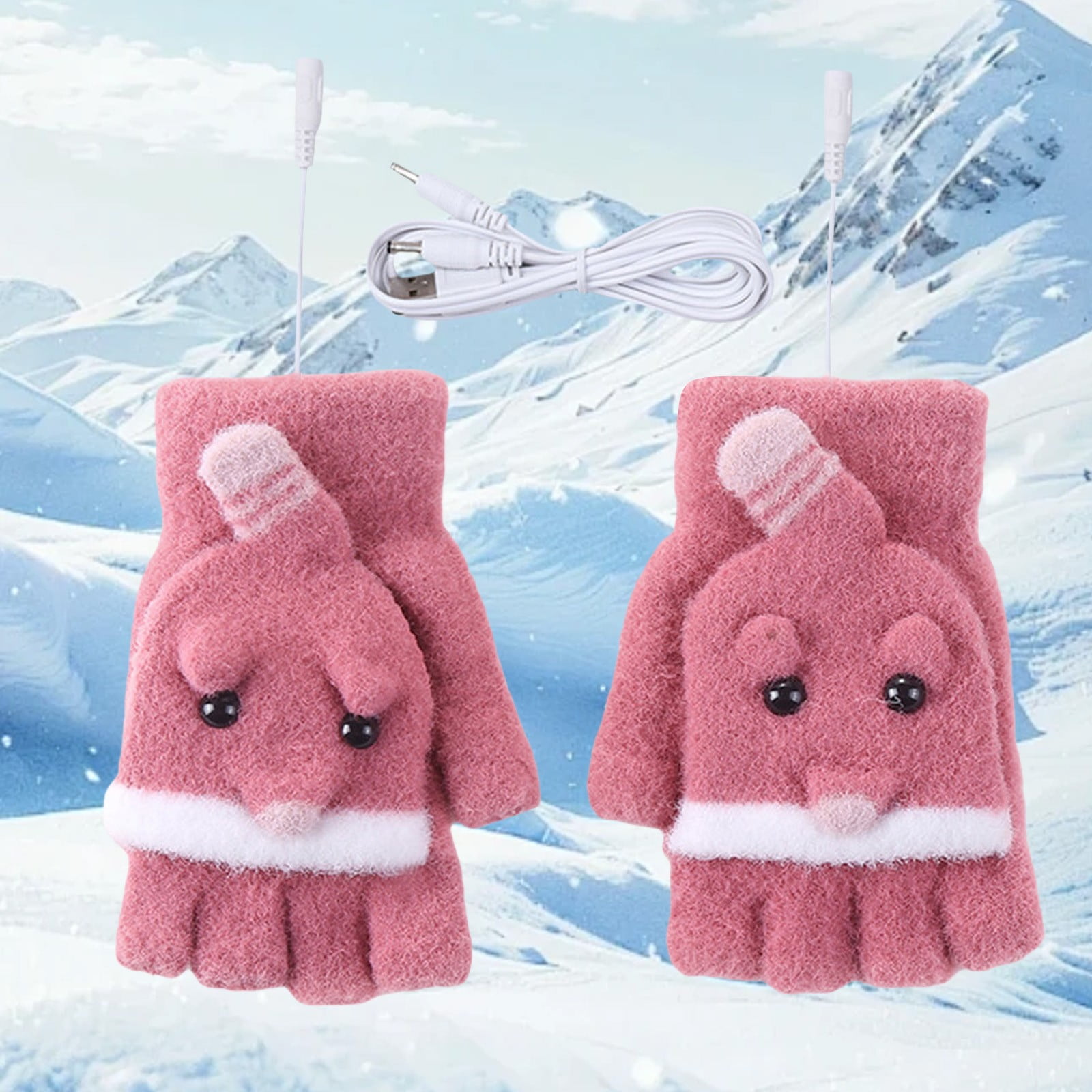 Baberdicy Usb Electric Heated Gloves for Women, Rechargeable Winter ...