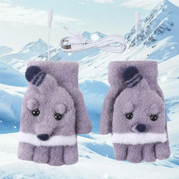 Baberdicy Usb Electric Heated Gloves for Women, Rechargeable Winter ...