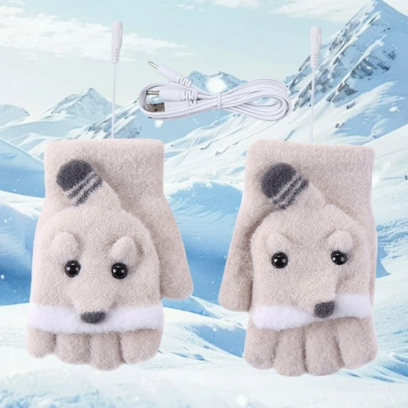 Baberdicy Usb Electric Heated Gloves for Women, Rechargeable Winter ...