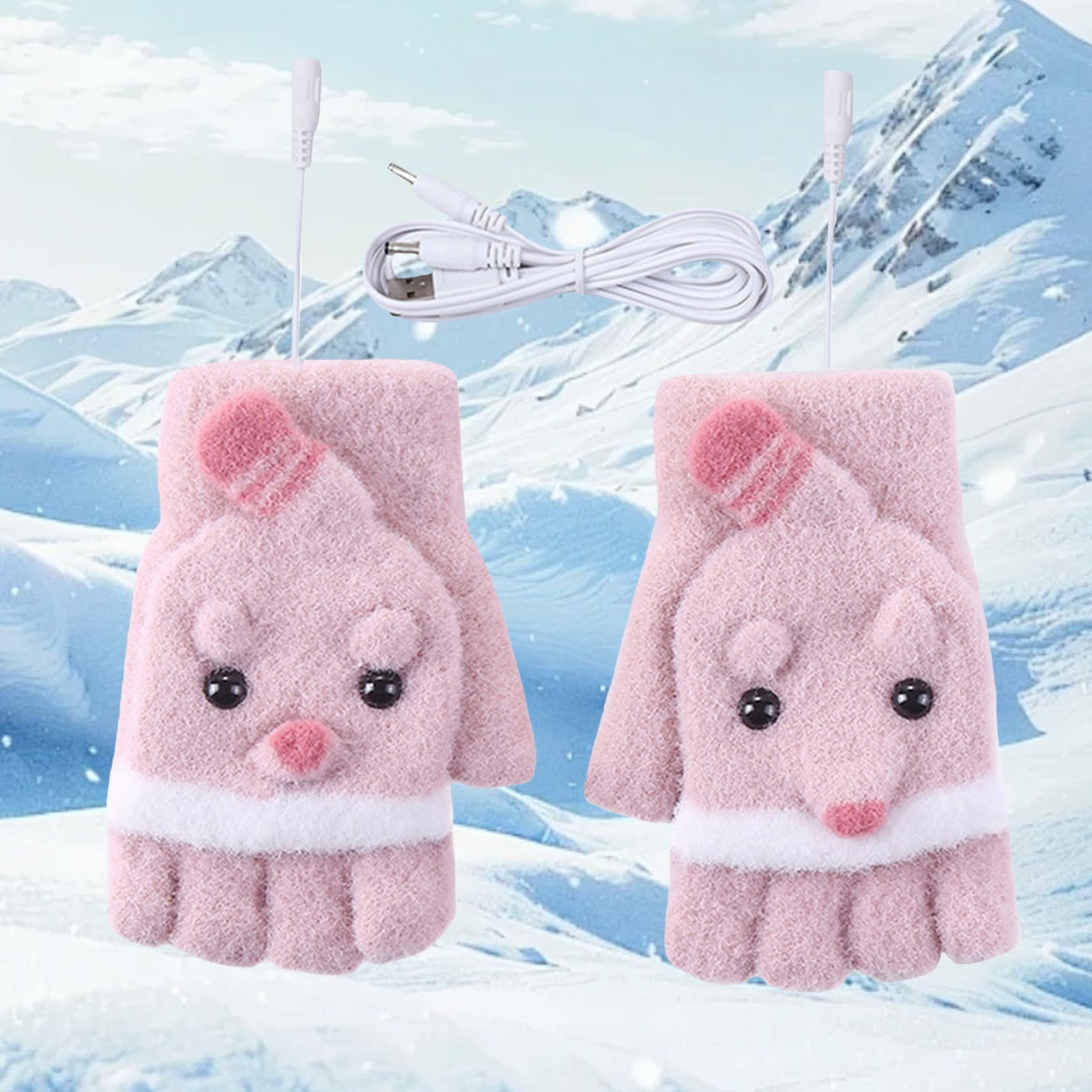 Baberdicy Usb Electric Heated Gloves for Women, Rechargeable Winter ...