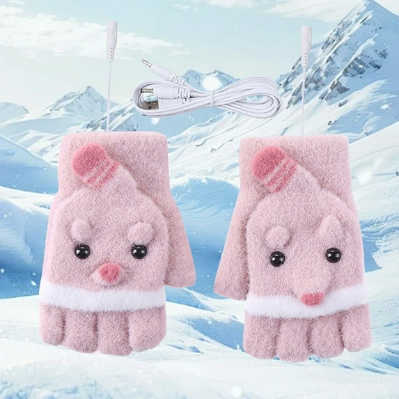 Baberdicy Usb Electric Heated Gloves for Women, Rechargeable Winter ...
