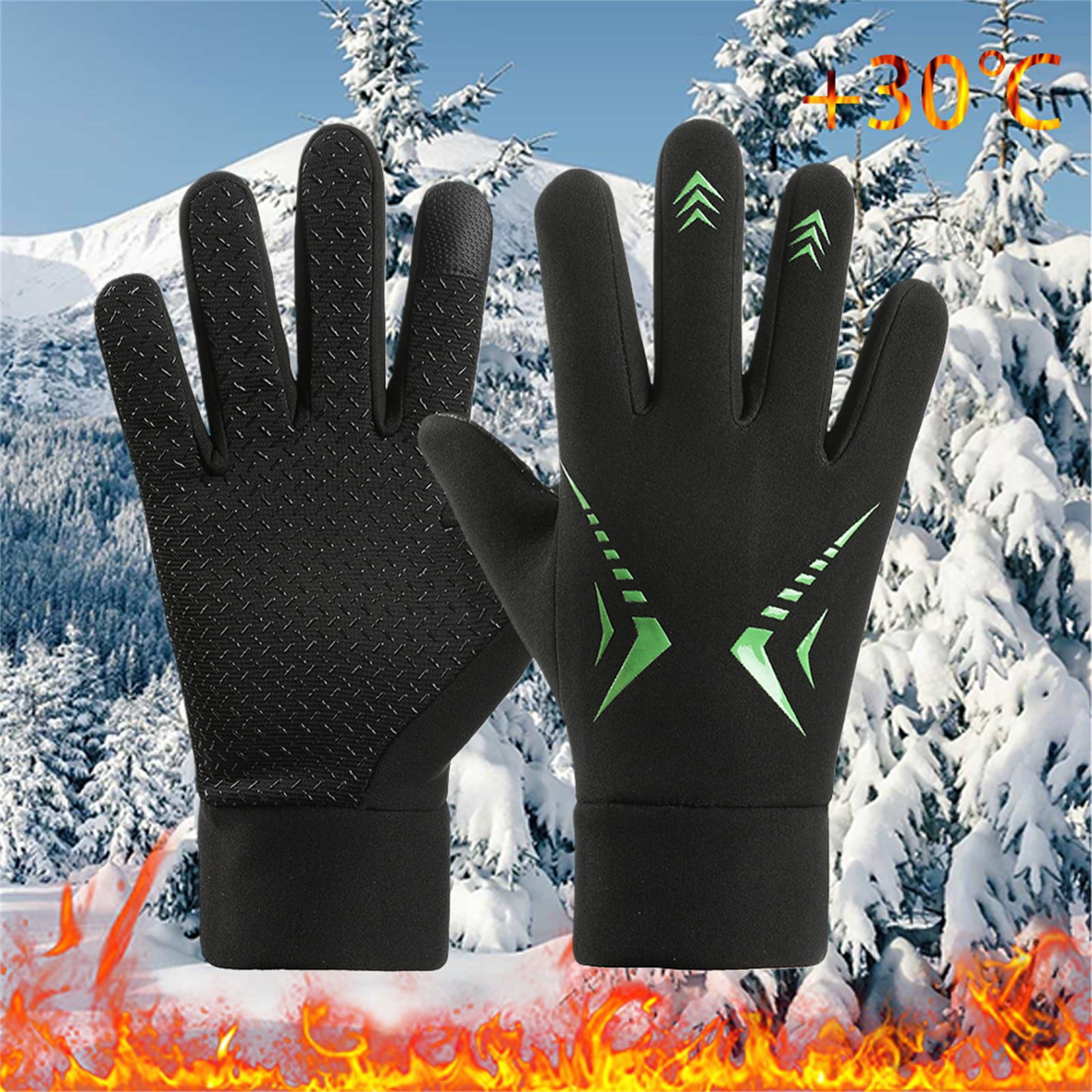 Baberdicy Windproof Thermal Gloves for Women, Outdoor Winter Hand ...
