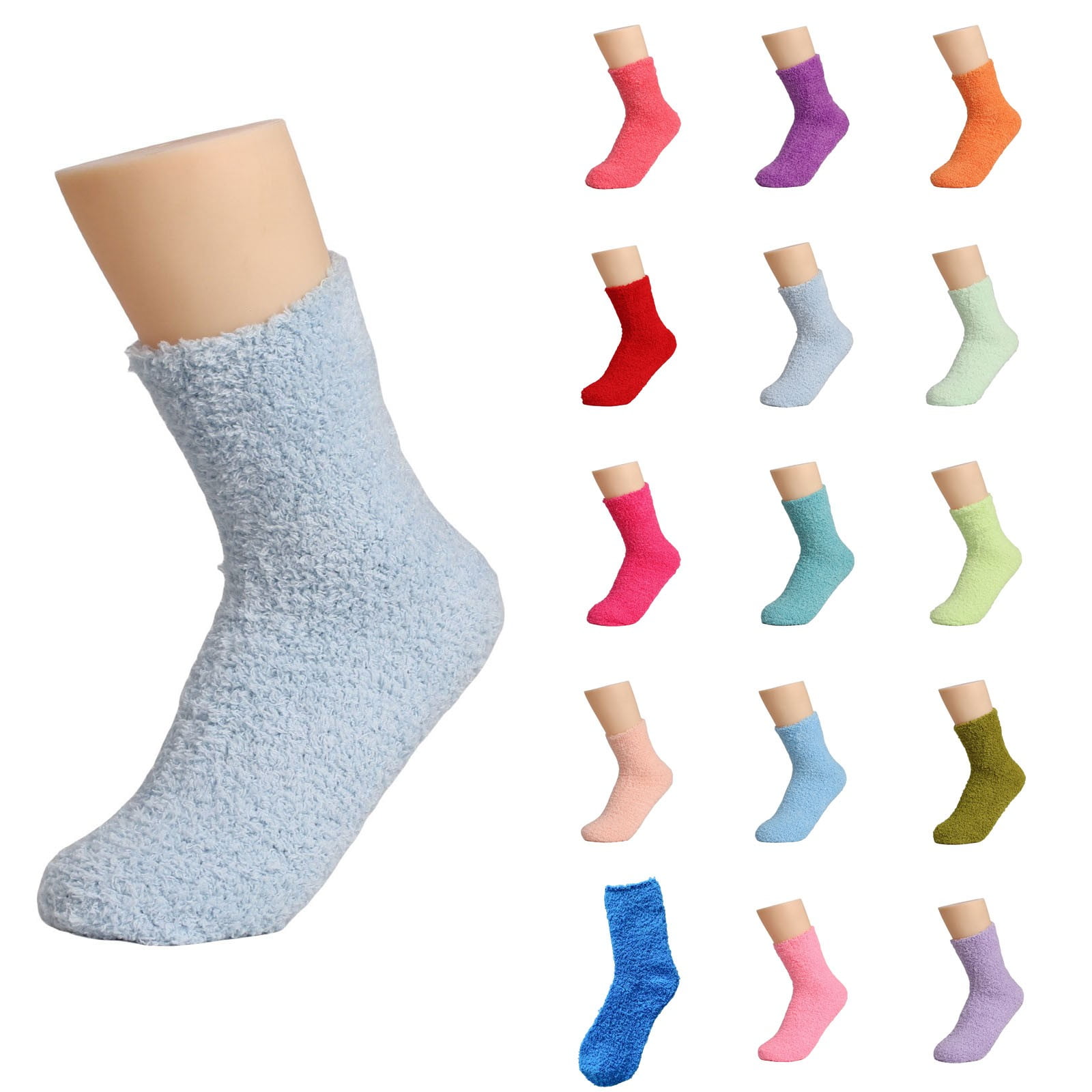 Baberdicy Women's Plush Socks, Non-Slip Thick Floor Sleeping Socks for ...