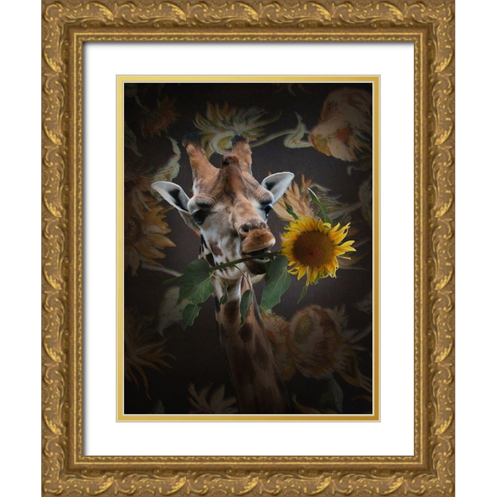 Babette 19x24 Gold Ornate Wood Framed with Double Matting Museum Art ...