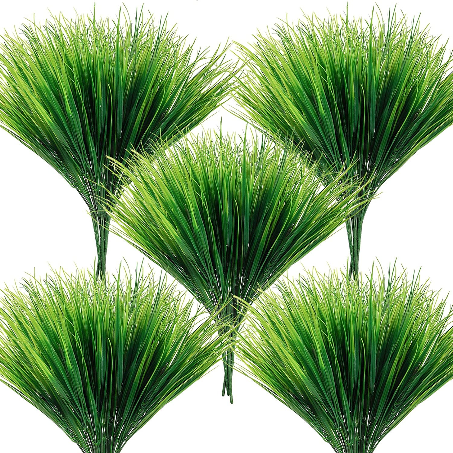 Babibeauty 14 Bundles Fake Plants Outdoor, Artificial Grass, UV ...