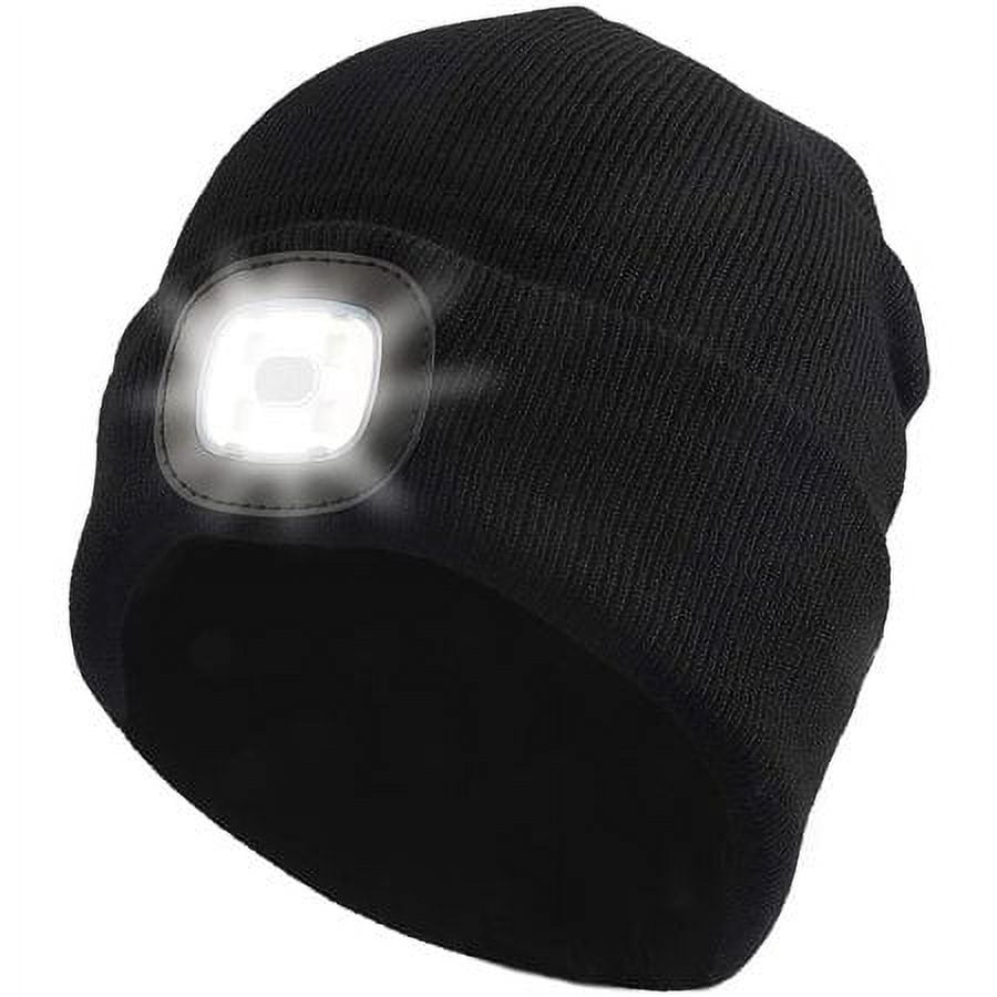 Babibeauty Beanie Hat with Light Headlamp Rechargeable Flashlight Cap ...