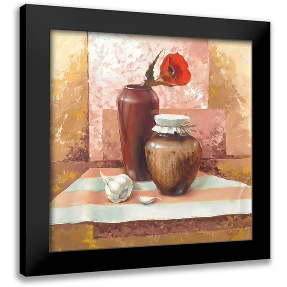 Babichev 12x12 Black Modern Framed Museum Art Print Titled - Still-Life WITH RED POPPIES ...