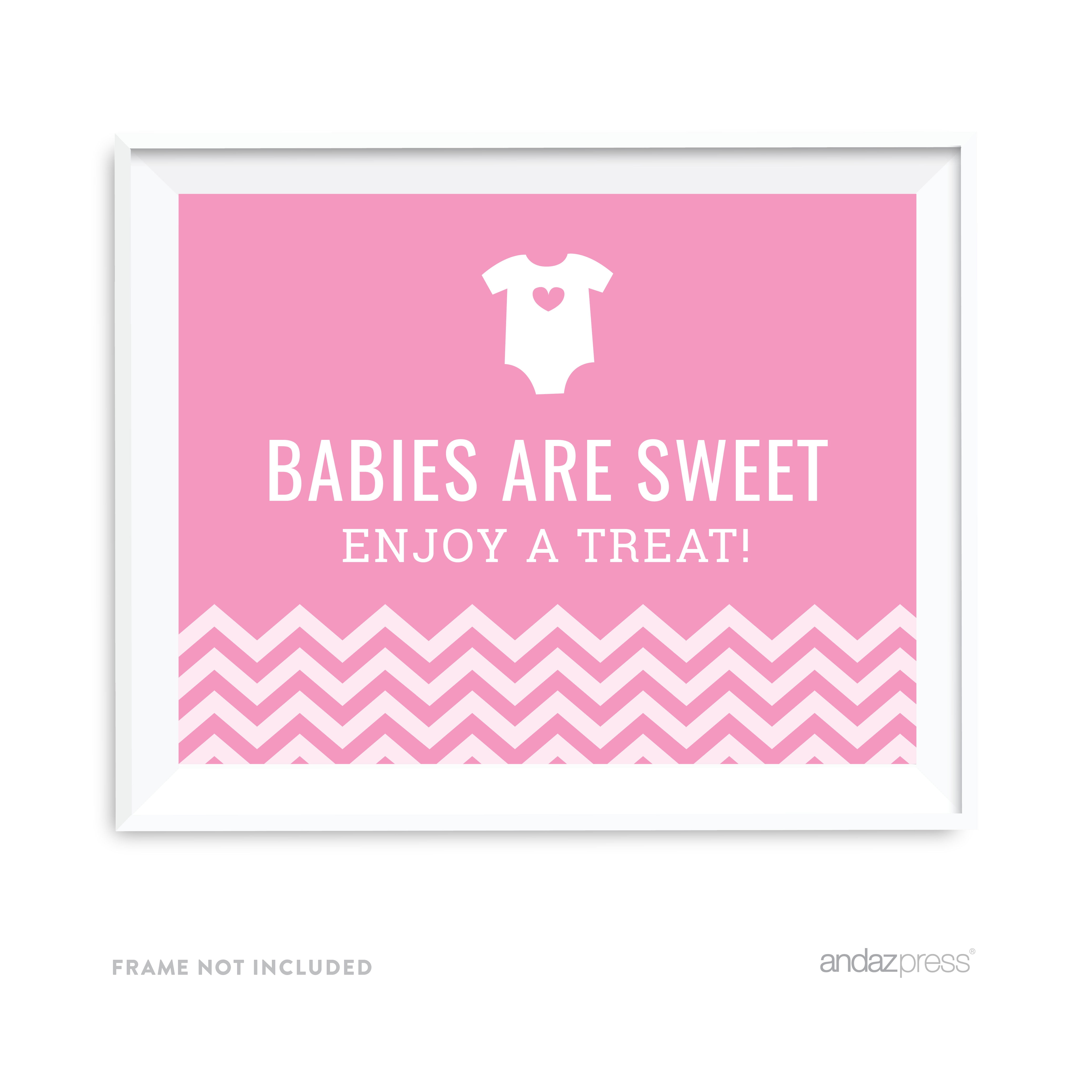 Babies Are Sweet, Enjoy A Treat Bubblegum Pink Chevron Print Baby ...