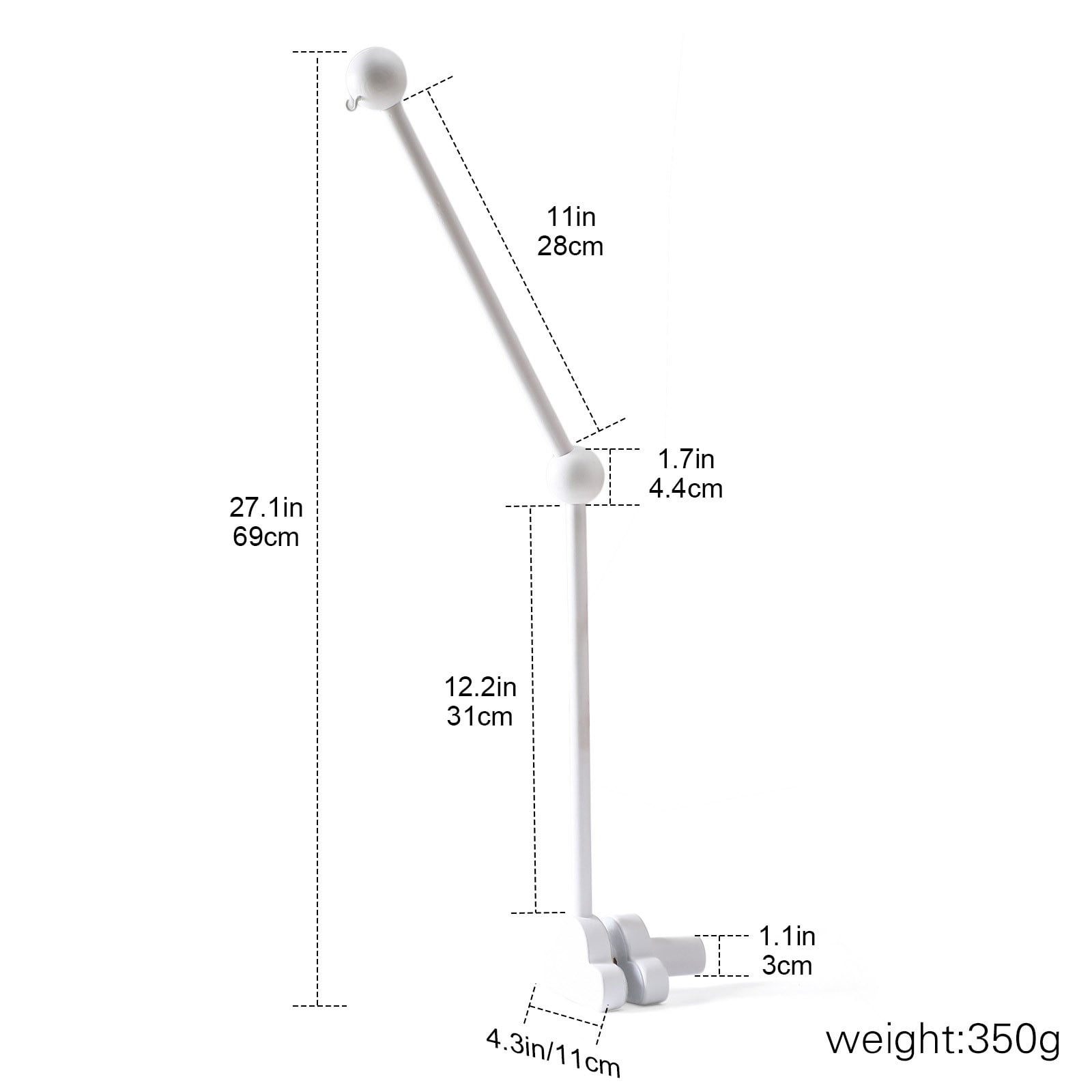 Babies Crib Mobile Arm\ Wooden Mobile Hold\ Detachable Adjustable Crib ...