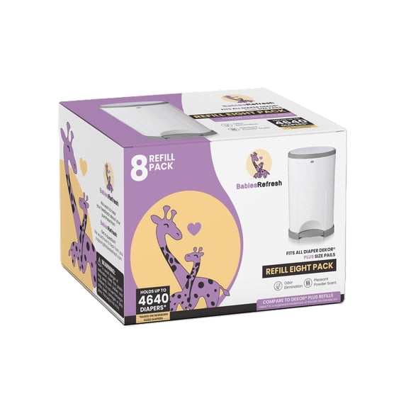BabiesRefresh Refills Compatible with DEKOR PLUS Diaper Pail Refills ...