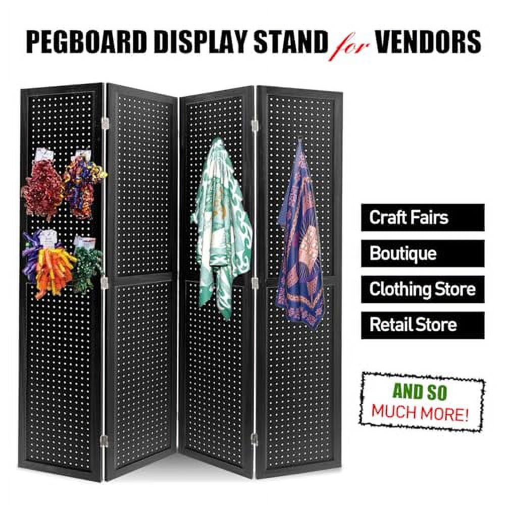 Babion 6 Panel Pegboard Display, Peg Board Room Divider Pegboard ...