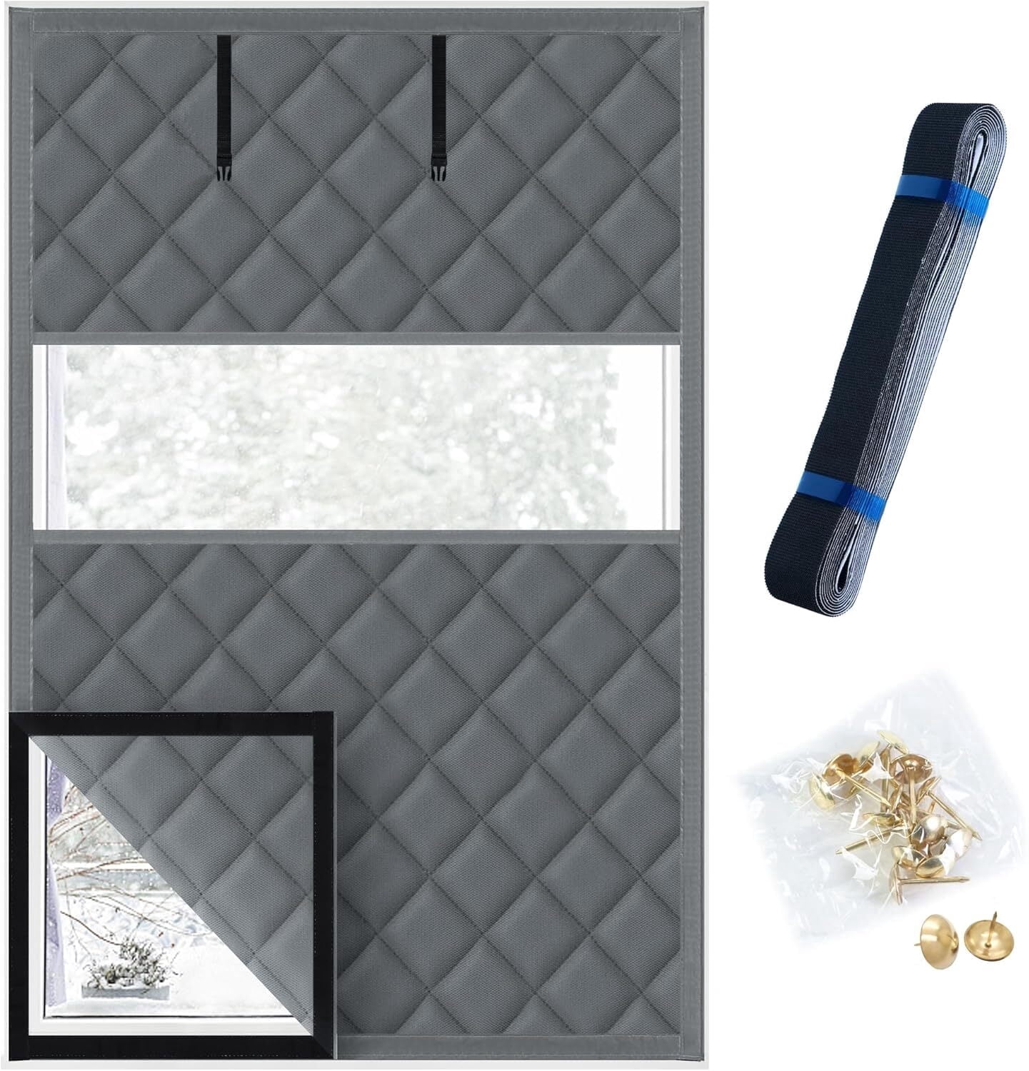 Babiora 63 x 47 Inch Thermal Window Cover for Winter, Visible Insulated ...