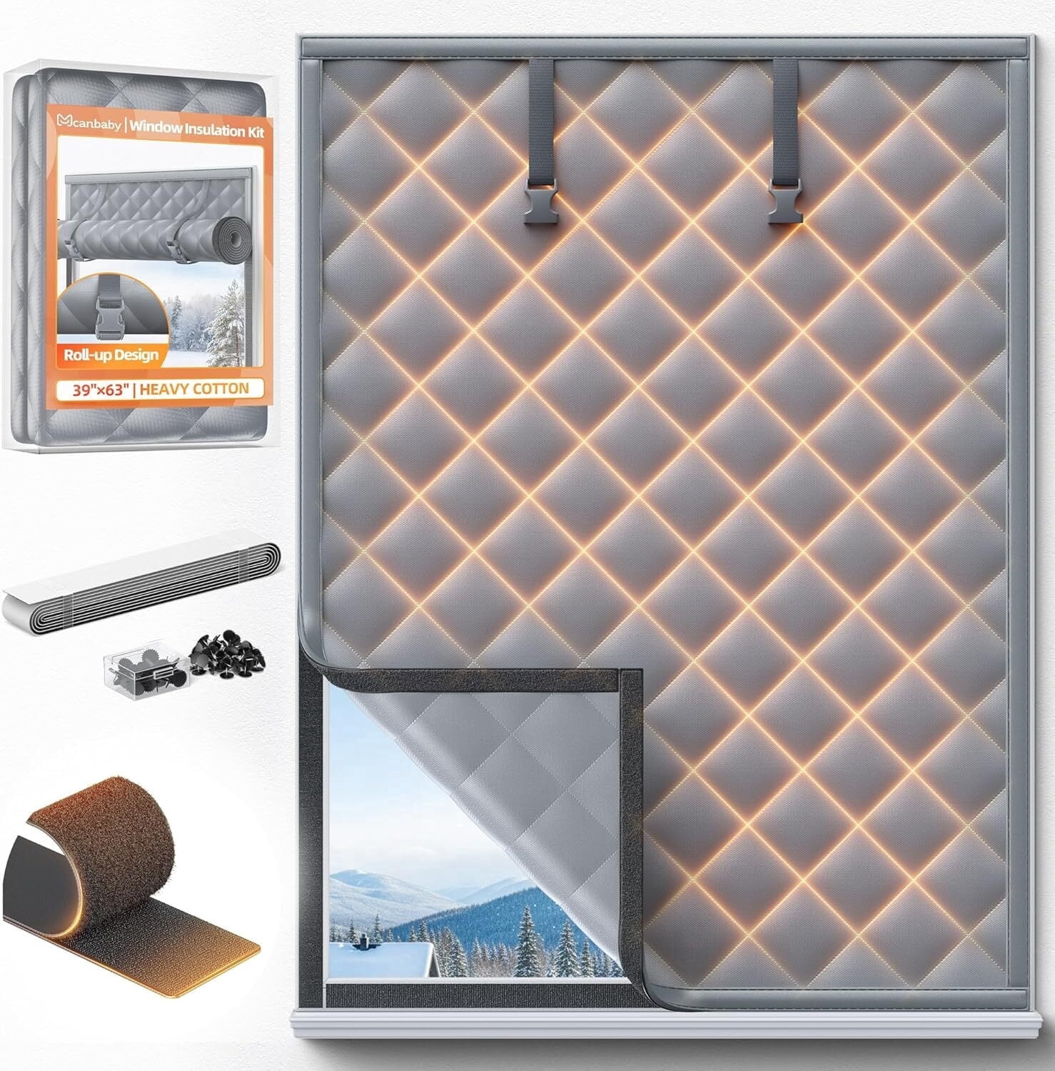 Babiora Heavy Duty Window Insulation Kit for Winter - 63 in x 39 in for ...