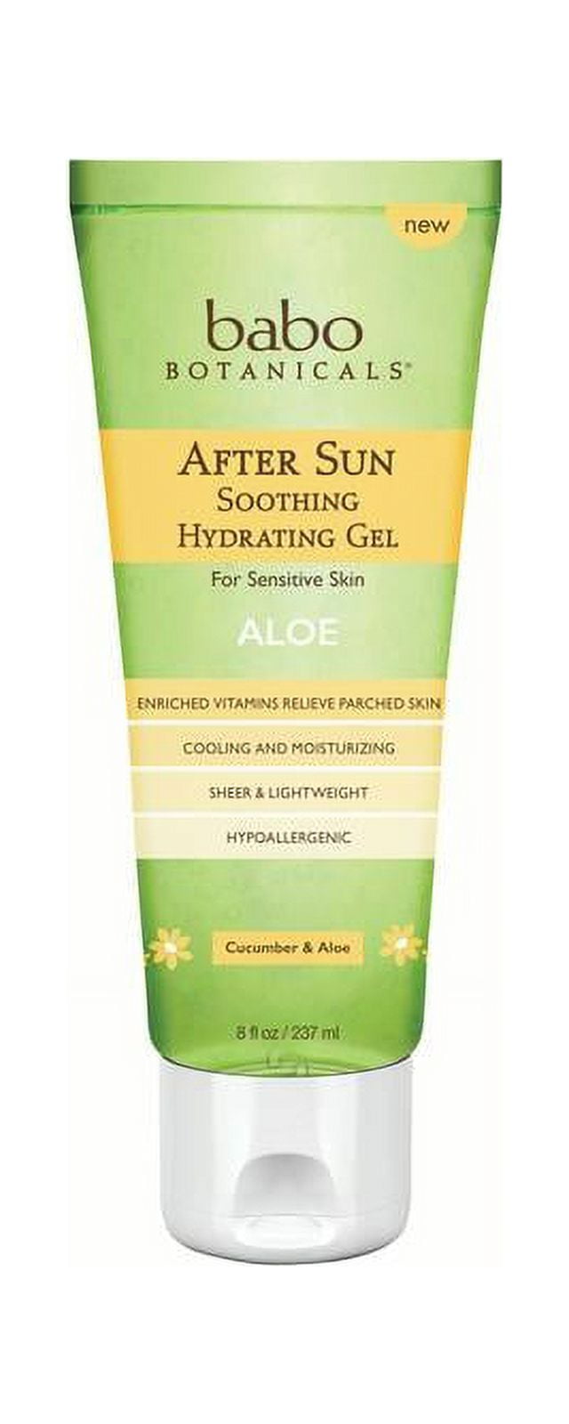 Babo Botanicals After Sun Soothing Hydrating Aloe Gel, 8 fl oz ...