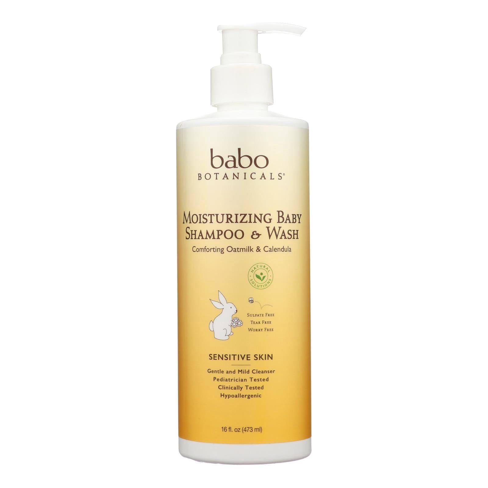 Babo Botanicals - Baby Shampoo and Wash - Moisturizing - Oatmilk - 16 ...