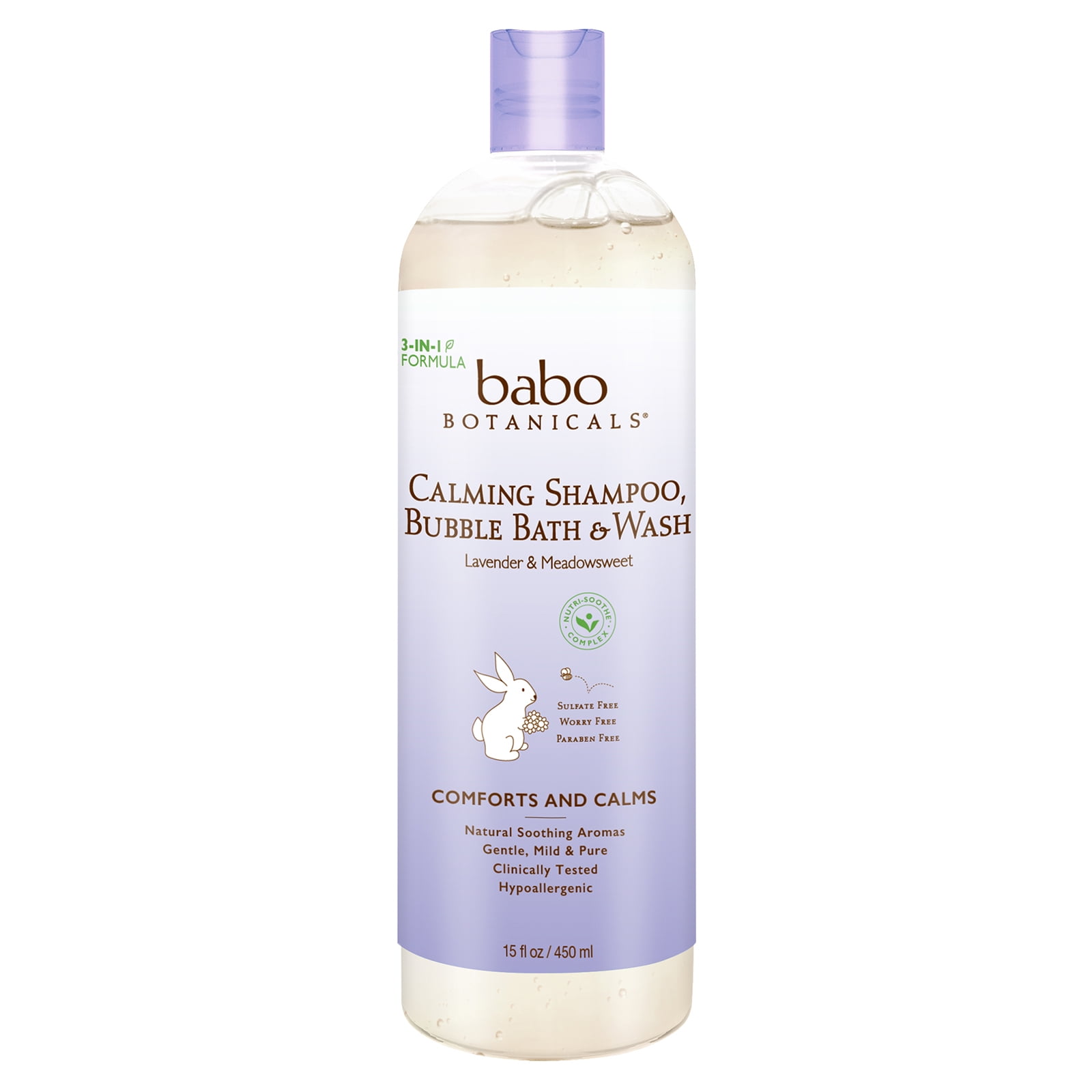 Babo Botanicals, Calming Shampoo, Bubble Bath Wash, Lavender ...