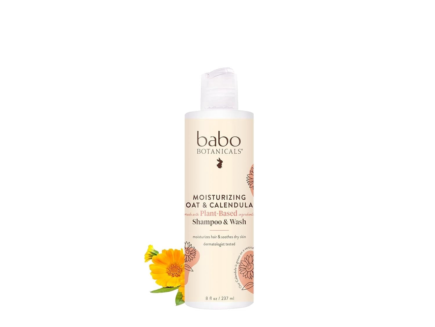 Babo Botanicals Moisturizing Baby Shampoo and Wash Oatmilk Calendula 8 ...