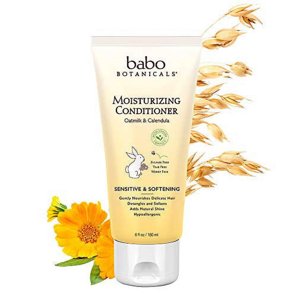 Babo Botanicals Moisturizing Plant-Based Conditioner - with Organic ...