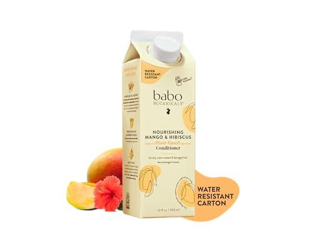 Babo Botanicals Nourishing Mango & Hibiscus Conditioner - For Dry, Damaged, Color-Treated Hair ...