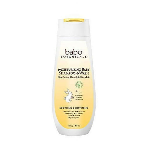 Babo Botanicals Oatmilk Moisturizing Baby Shampoo and Wash, calendula 8 ...