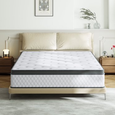 Crystli 10" Queen Memory Foam Mattress Hybrid Bed Mattress with Medium ...