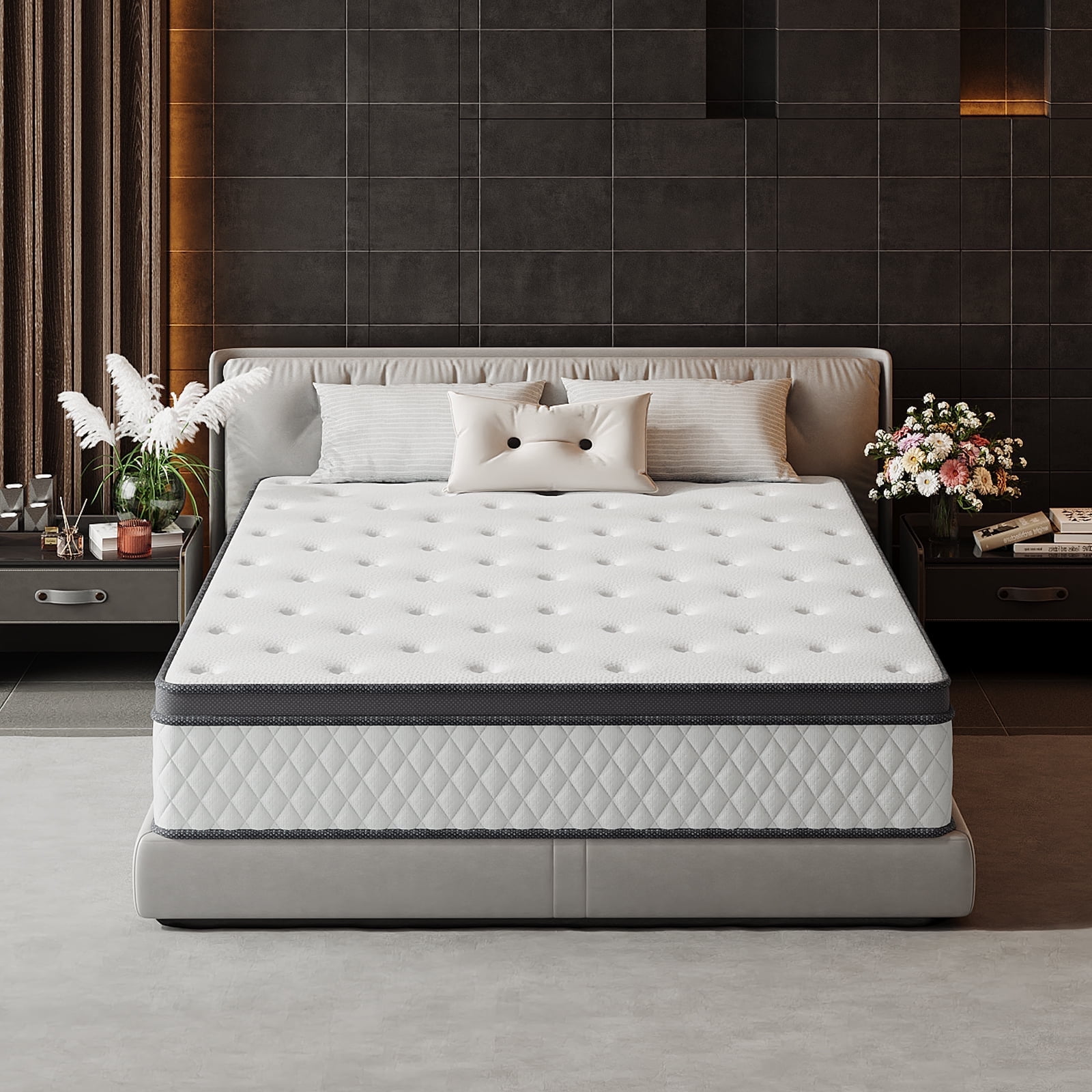 Babo Care Queen Mattress,10 Inch Medium Hybrid Mattress,Cooling Gel ...