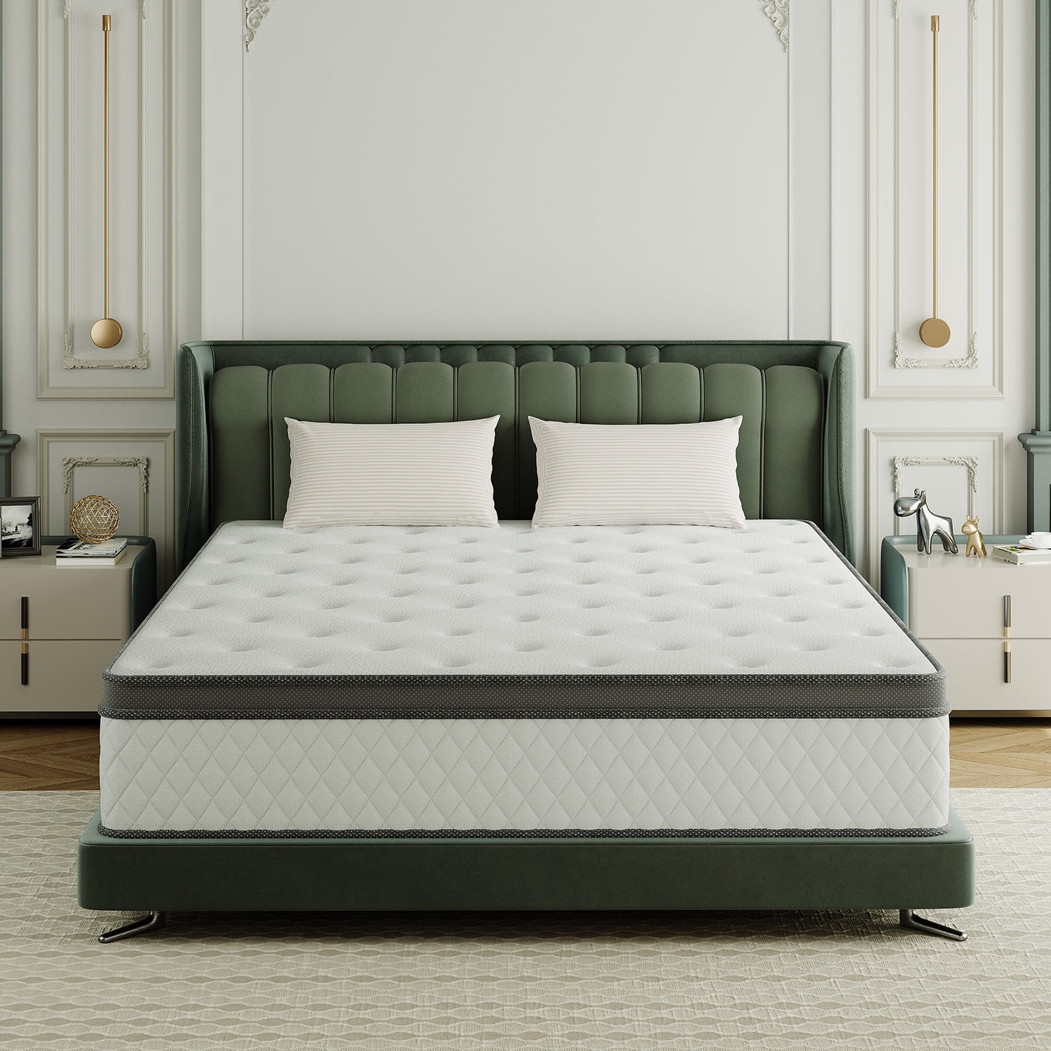 Babo Care Queen Mattress,12 Inch Medium Hybrid Mattress,Cooling Gel ...