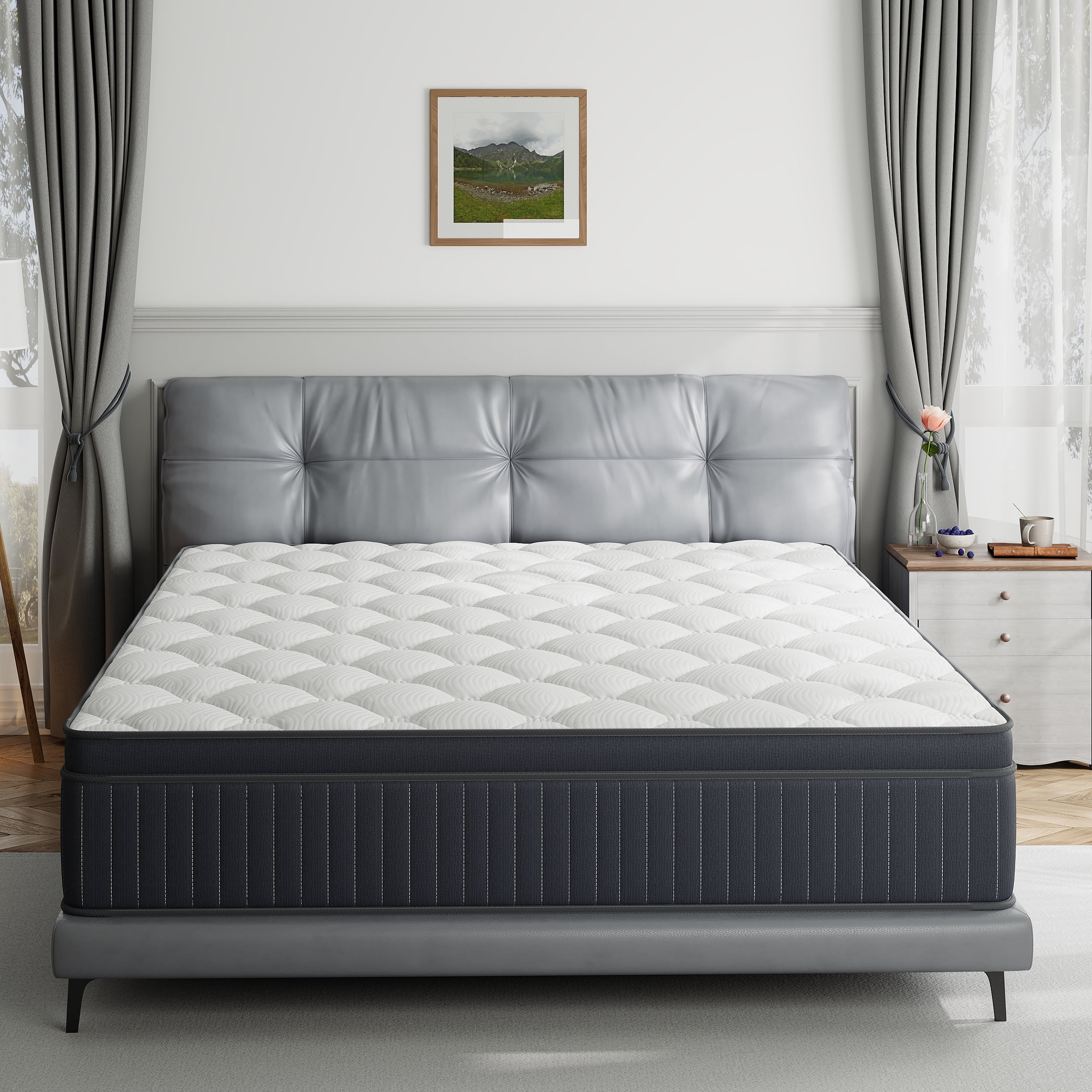 Babo Care TXO 12" Cooling Queen Medium Euro Hybrid Mattress with Manual ...