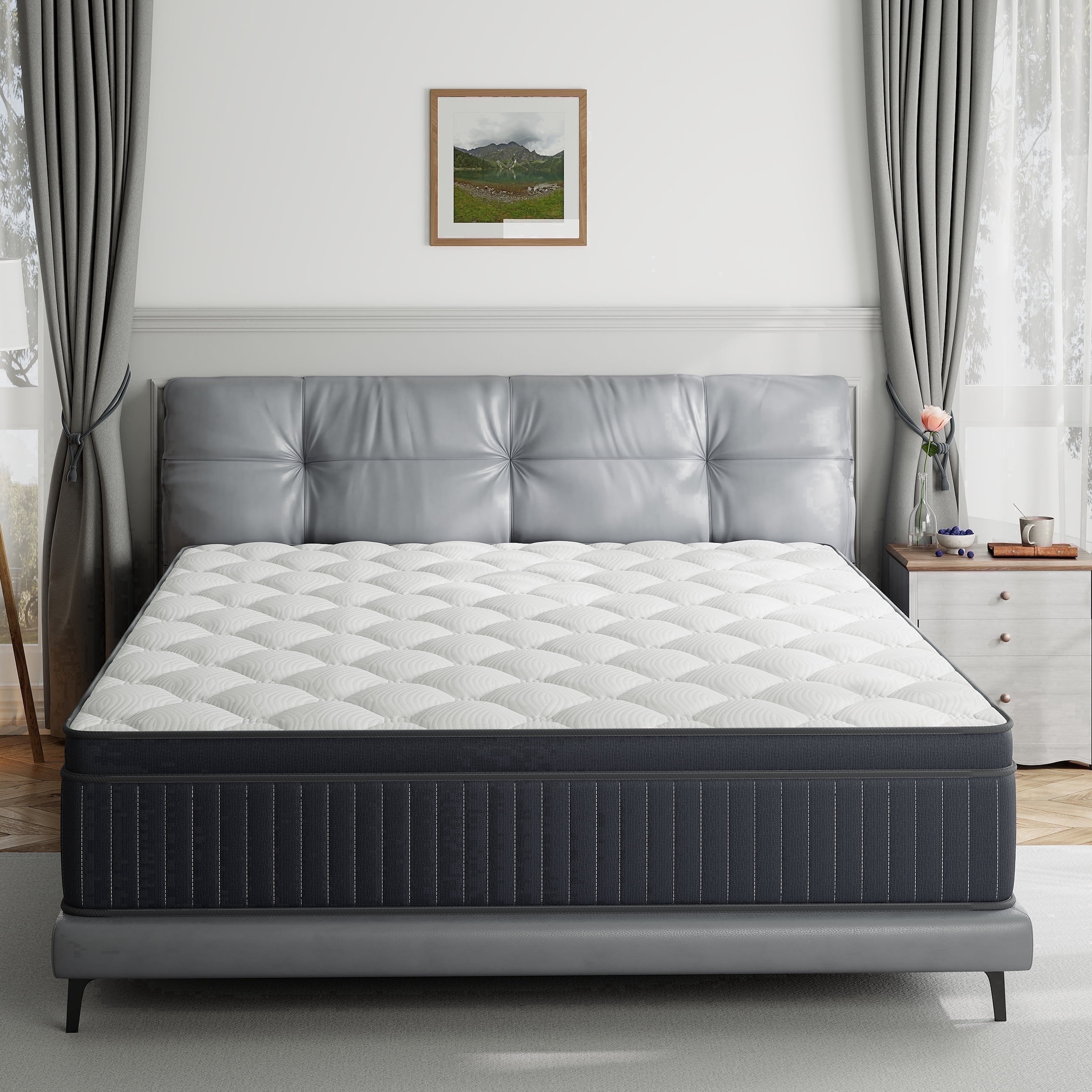 Babo Care TXO 12" Cooling Queen Medium Euro Hybrid Mattress with Manual ...