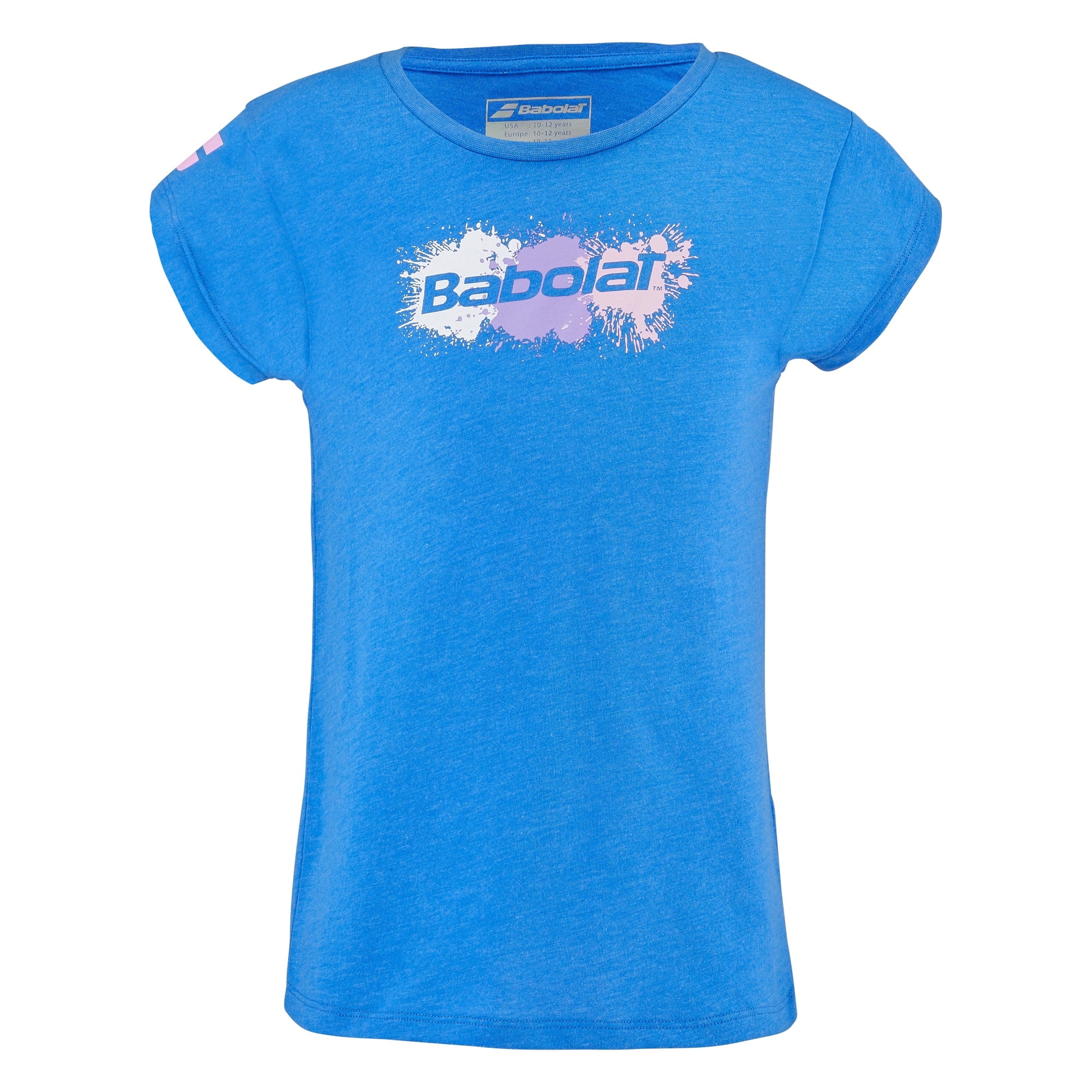 Babolat Girls Exercise Cotton Tee - French Blue Heather (6-8 Years ...