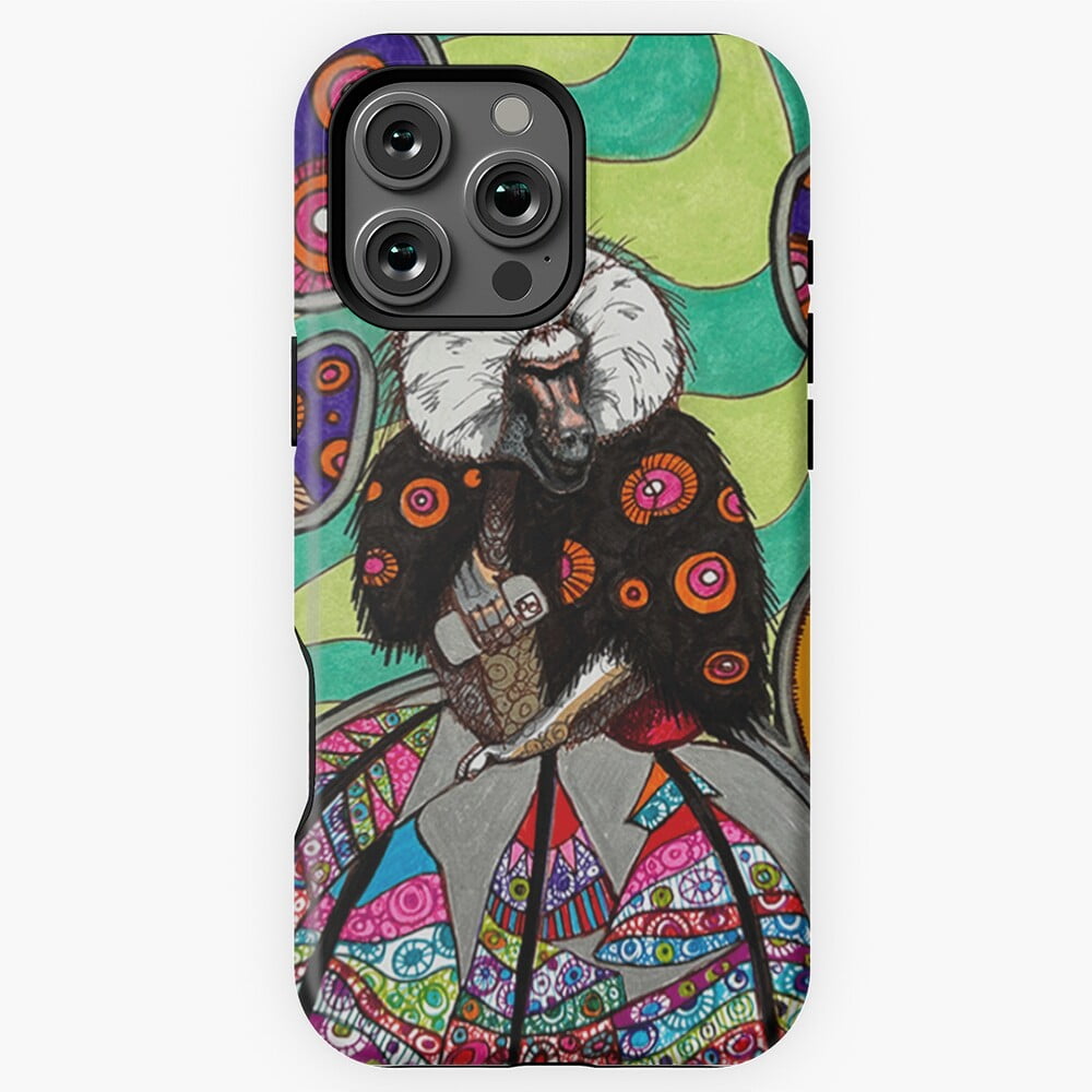 Baboon Gangsta Urban Animal Street iPhone Case 11 12 13 14 15 16 17 Pro ...