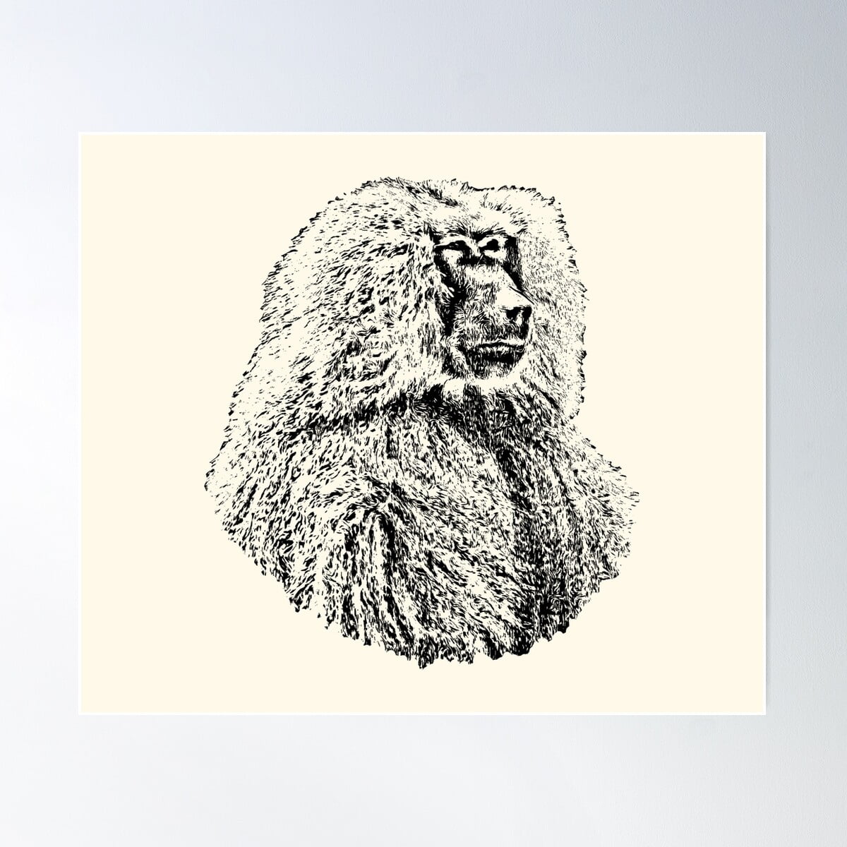 Baboon Poster Wall Art, Modern Wall Decor For Living Room Bedroom ...