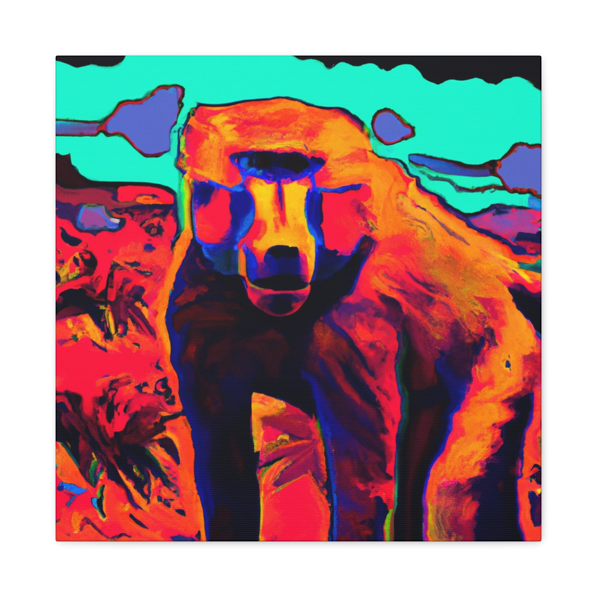 Baboon in Pop Art - Canvas - Walmart.com