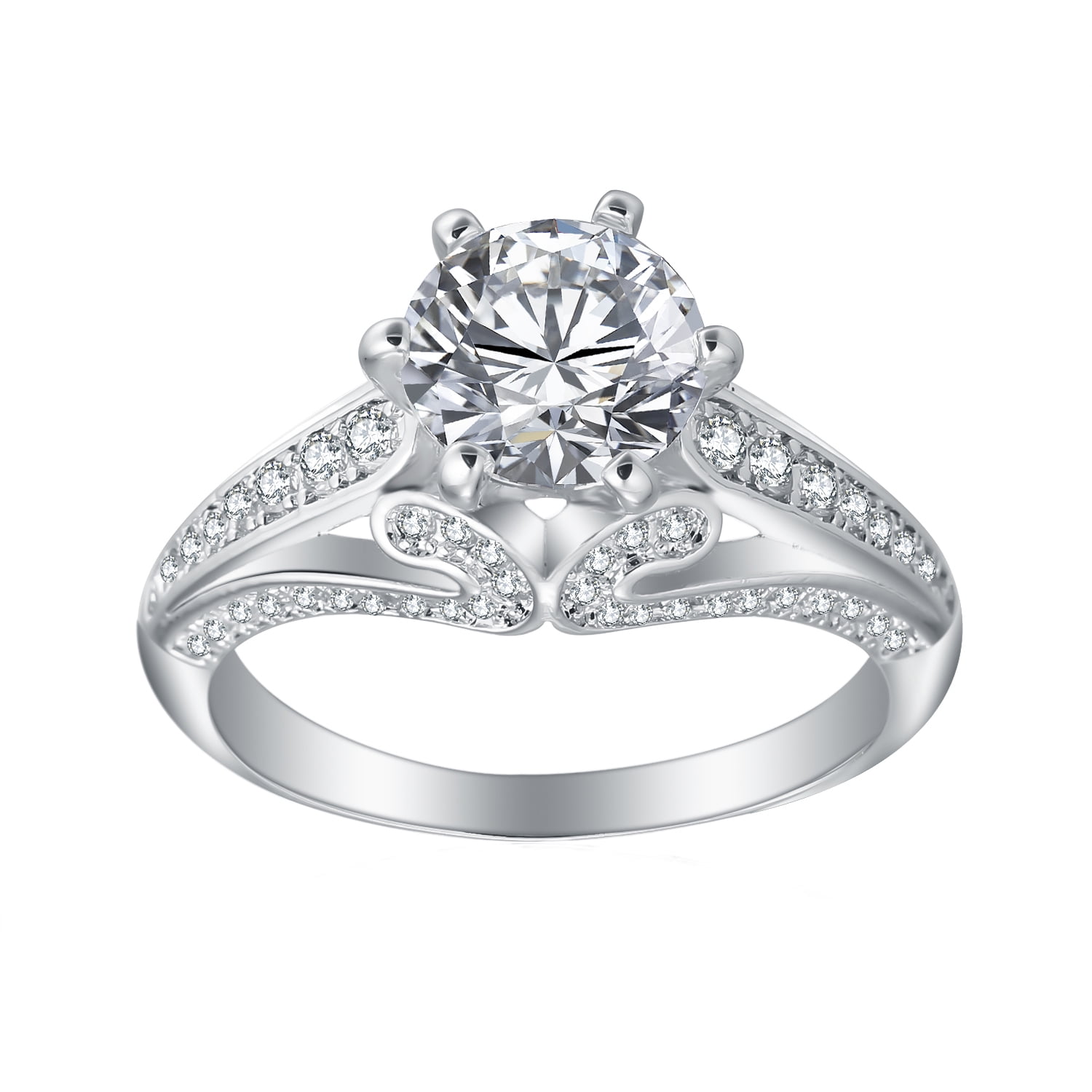 Babs Solitaire Engagement Ring Cubic Zirconia Women Wedding Ginger Lyne ...