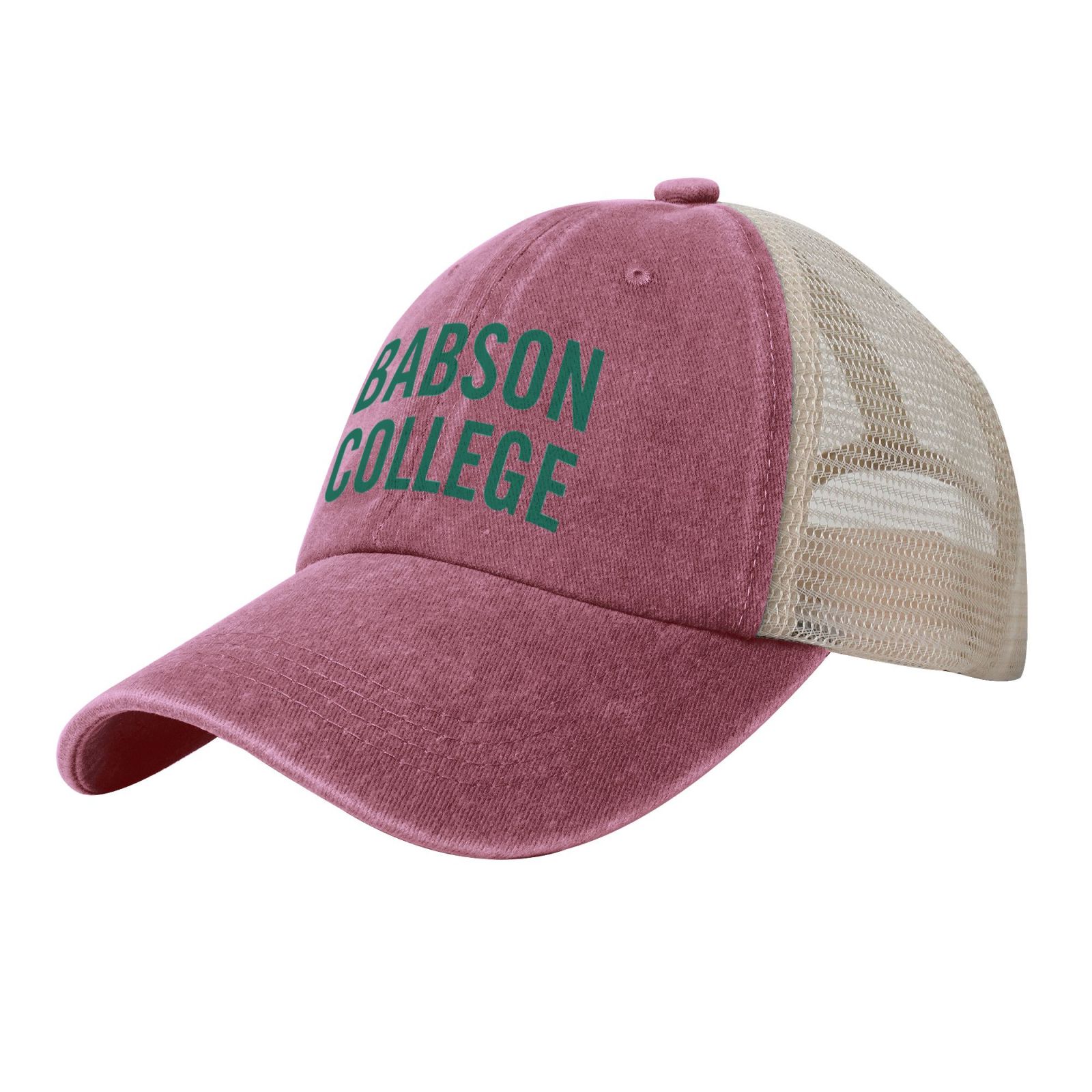 Babson College Logo Cowboy Vintage Mesh Baseball Cap - Trucker Hat With ...