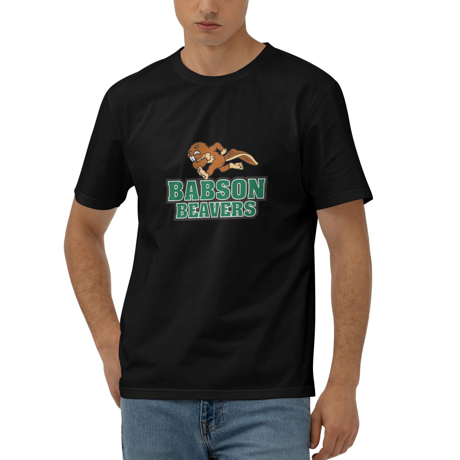 Babson College Logo Men'S 170g Combed Cotton Short Sleeve T-Shirt ...