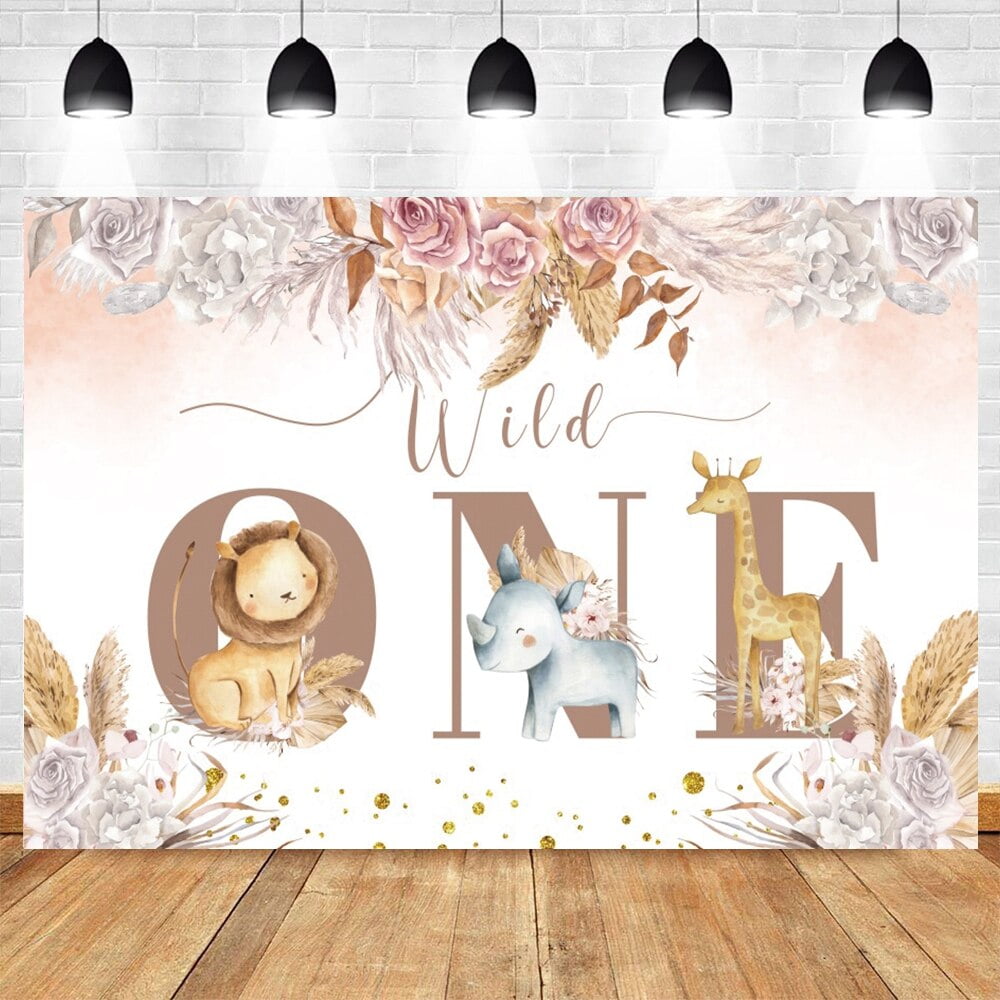 Baby 1st Birthday Boho Backdrop for Photography Rainbow Sunshine Flower ...