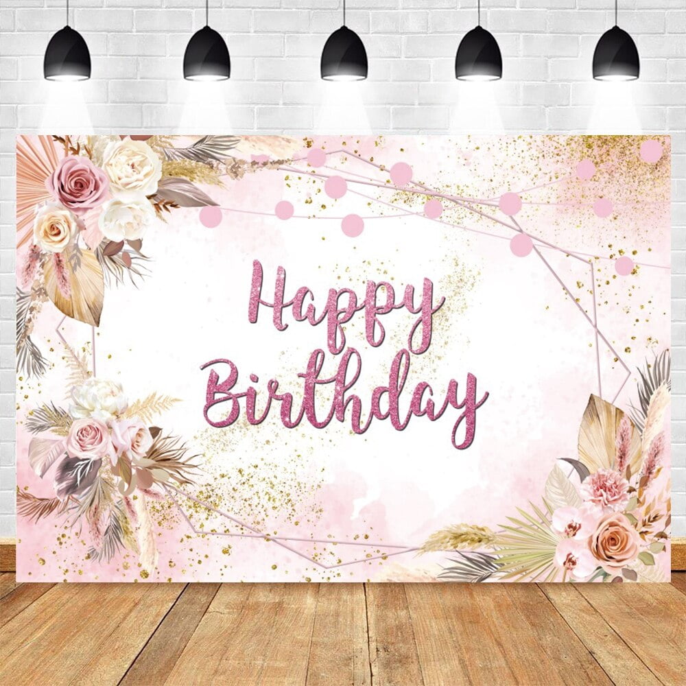 Baby 1st Birthday Boho Backdrop for Photography Rainbow Sunshine Flower ...