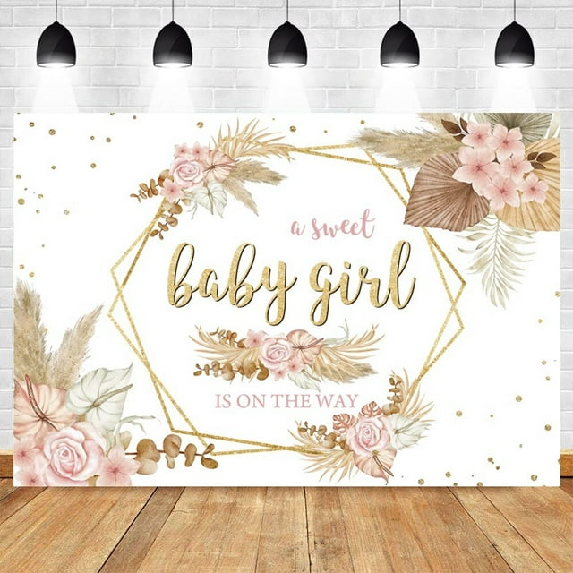 Baby 1st Birthday Boho Backdrop for Photography Rainbow Sunshine Flower ...