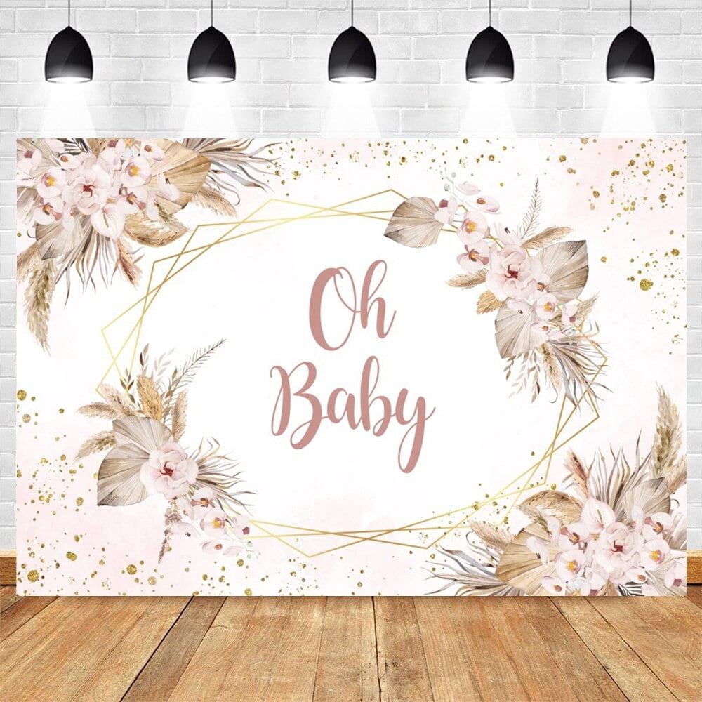 Baby 1st Birthday Boho Backdrop for Photography Rainbow Sunshine Flower ...