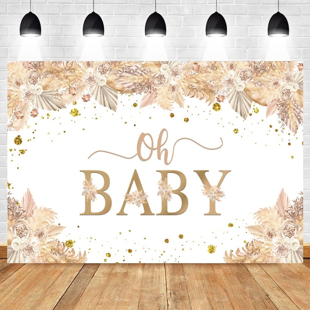 Baby 1st Birthday Boho Backdrop for Photography Rainbow Sunshine Flower ...